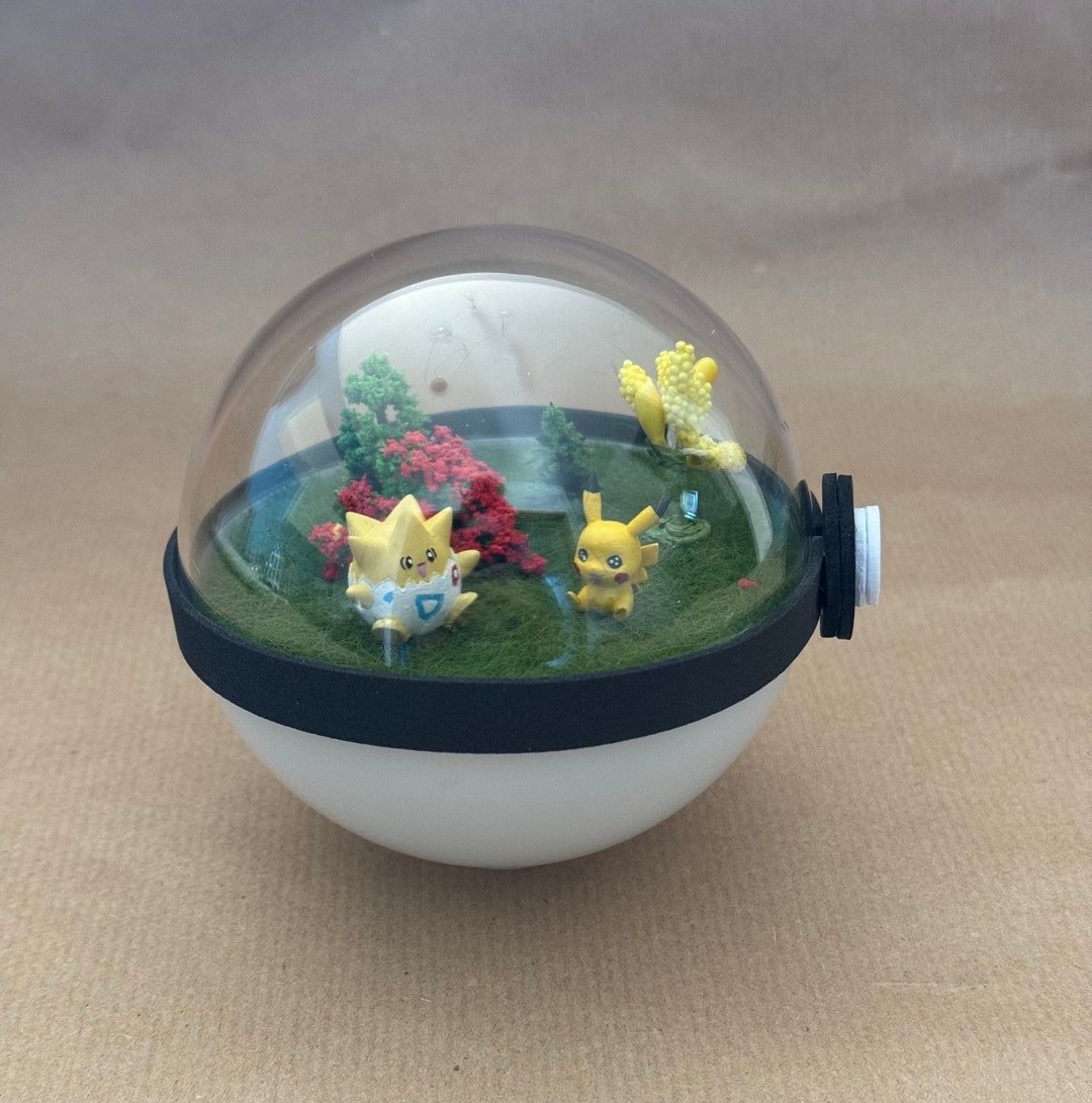 Pokemon Mini Diorama Pokeball Pikachu and Togepi Figures - Etsy