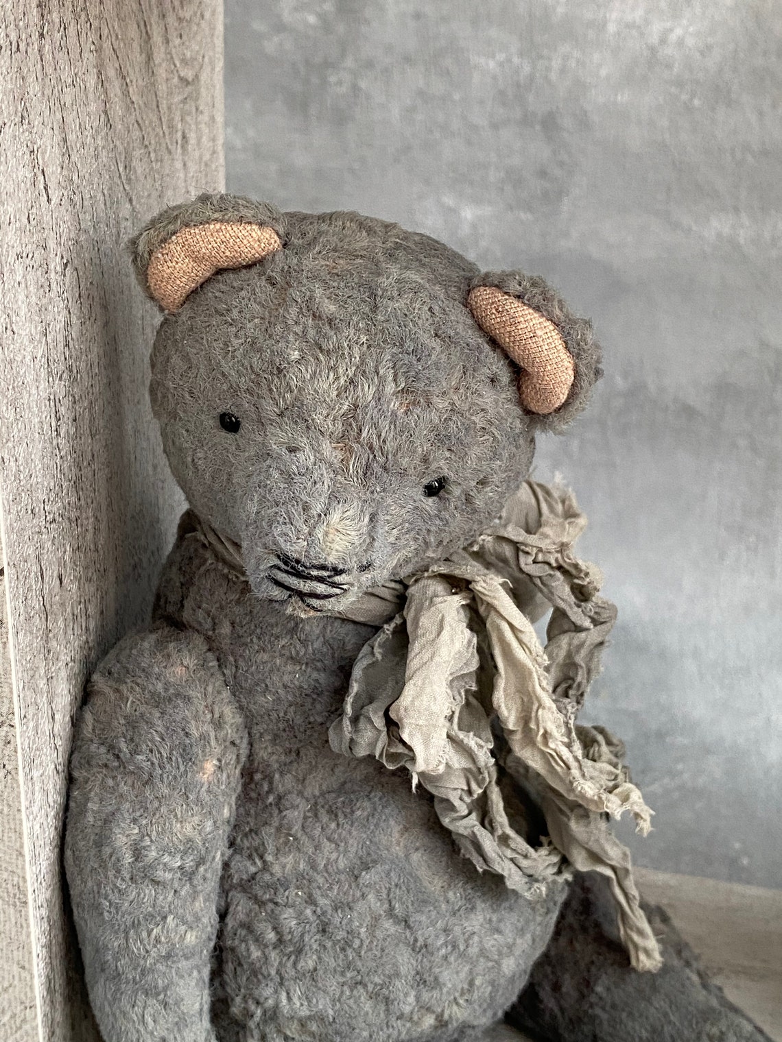 Teddy Bear Silver.Stuffed bear.OOAK teddy.Classic | Etsy