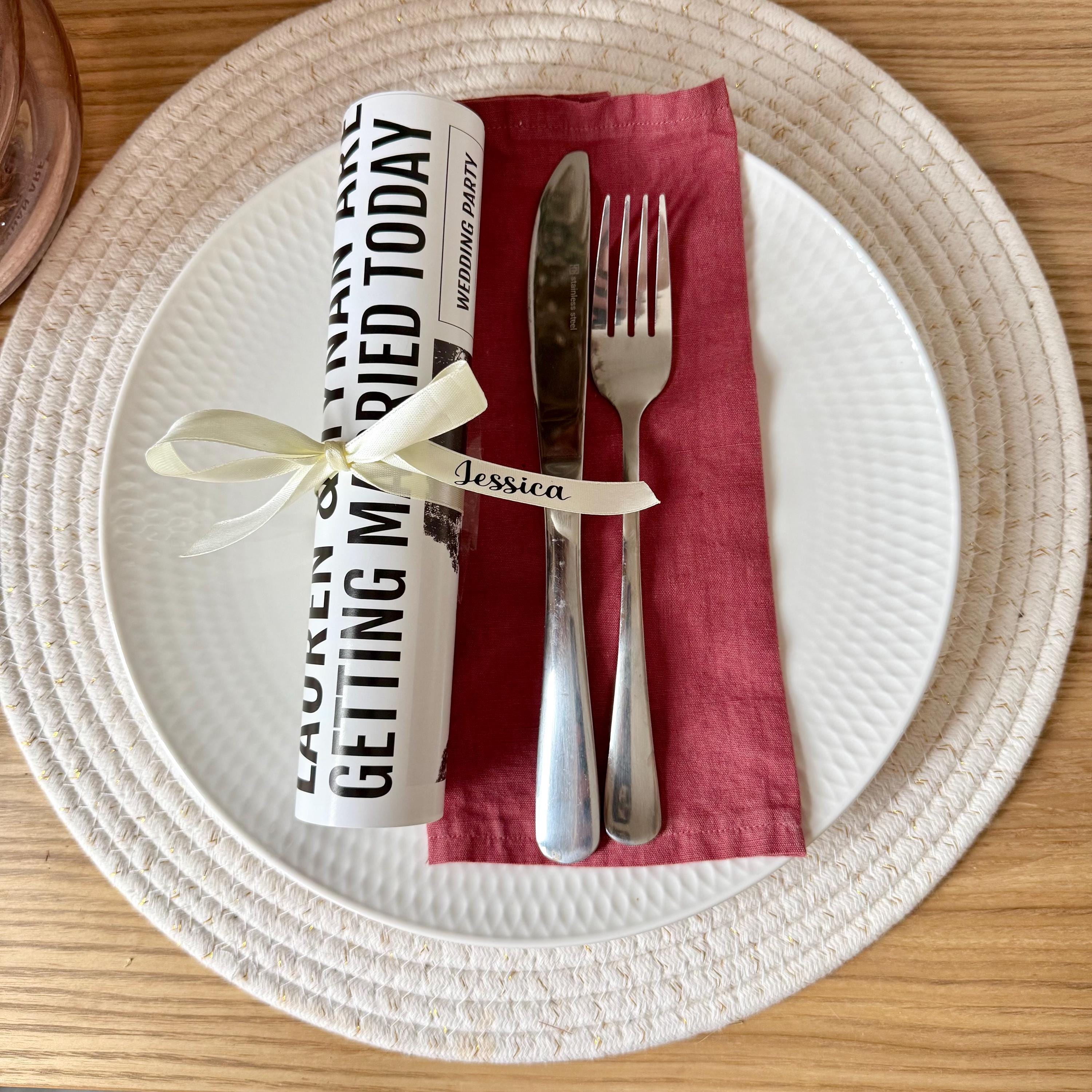 Ribbon Name Tag: Personalised Wedding Ribbons & Cocktail Glass Name ...