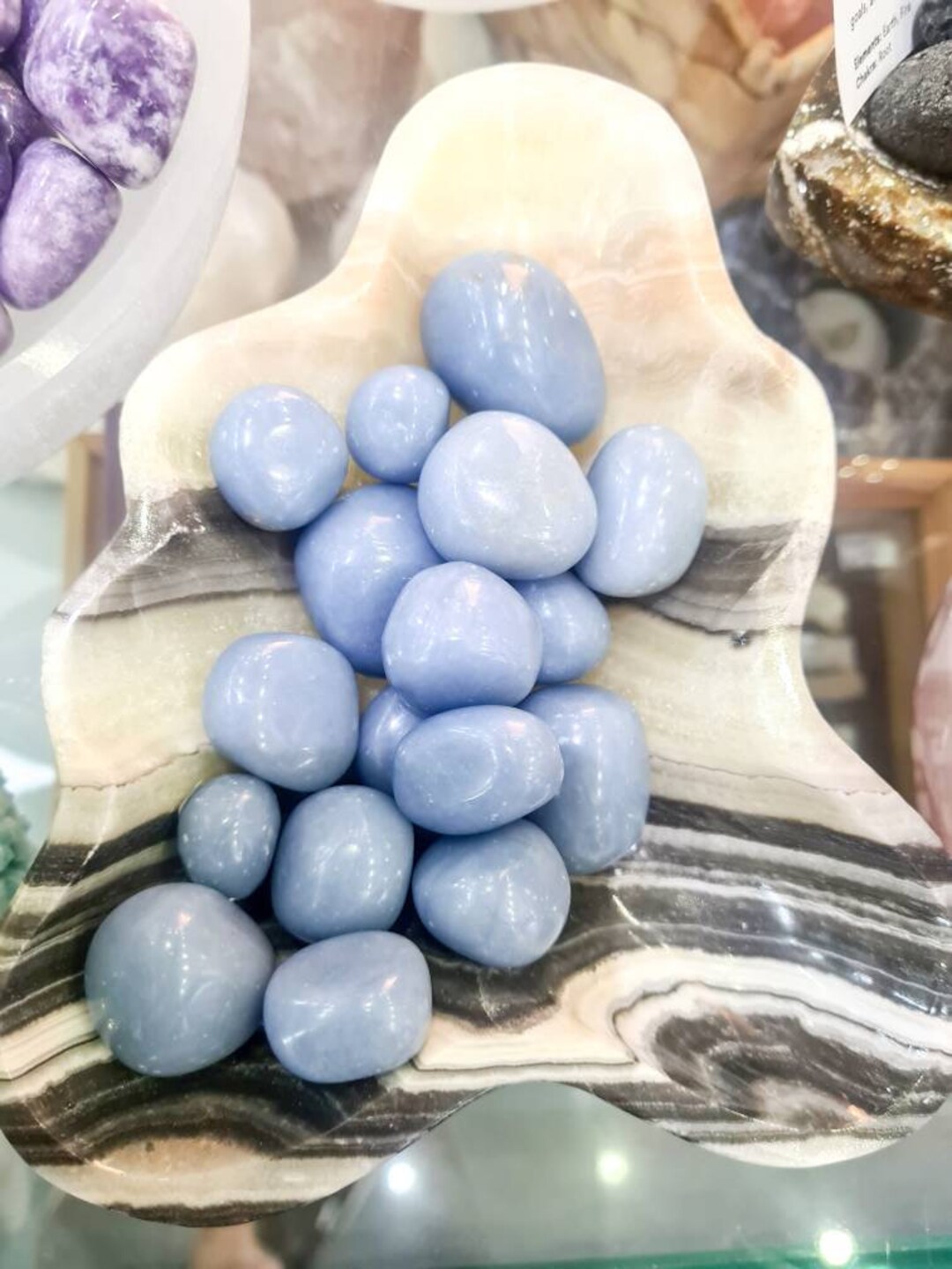Polished Angelite Tumblestones - Etsy