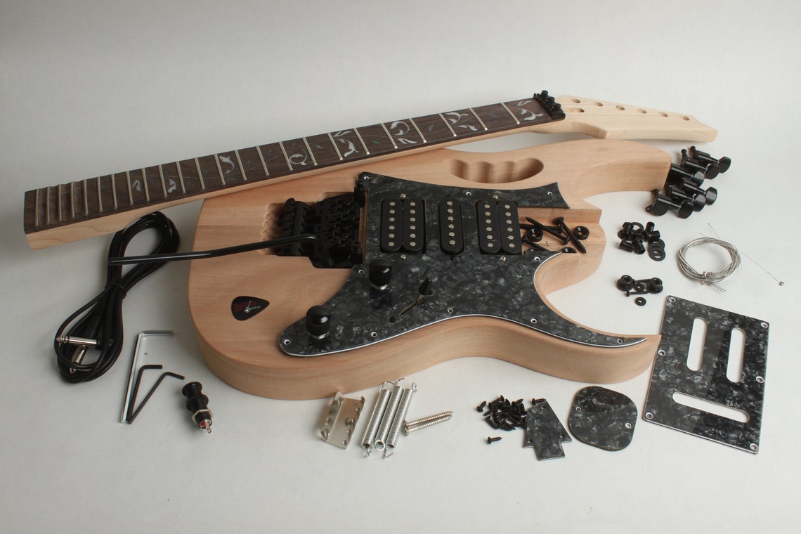 Build Your Own Electric Guitar Kit - Blackout JEM Style - Etsy