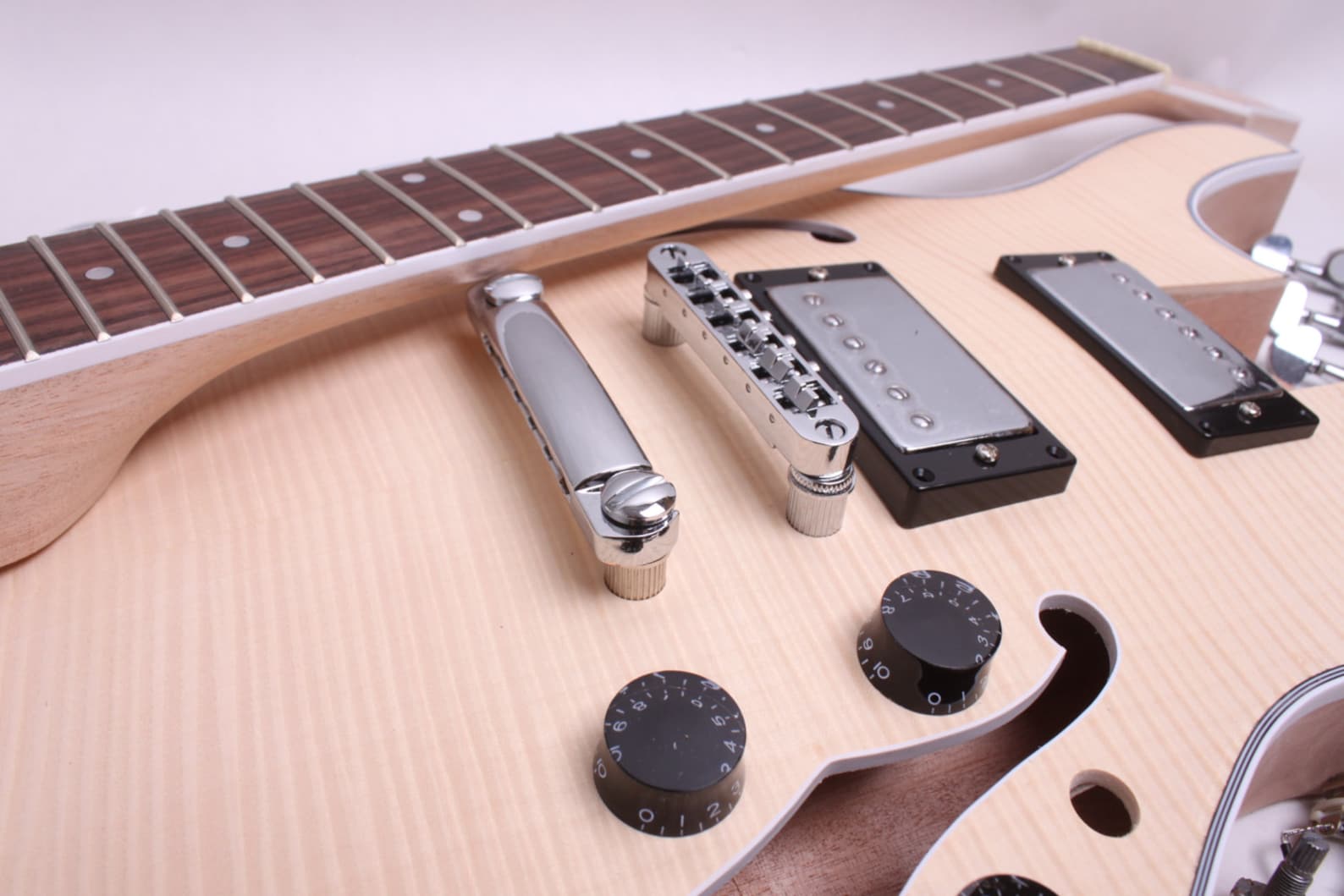 Build Your Own Electric Guitar Kit - Carved Top Semi Hollow - Etsy