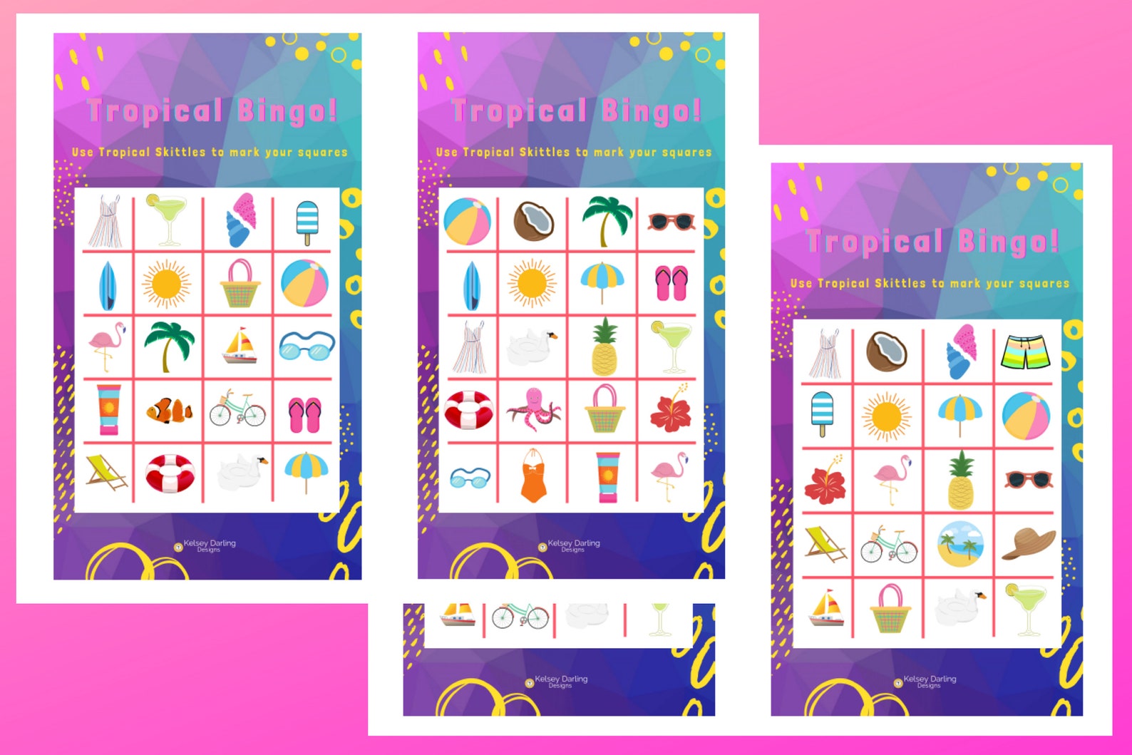 Tropical Bingo Kit- Printable PDF Download - Etsy