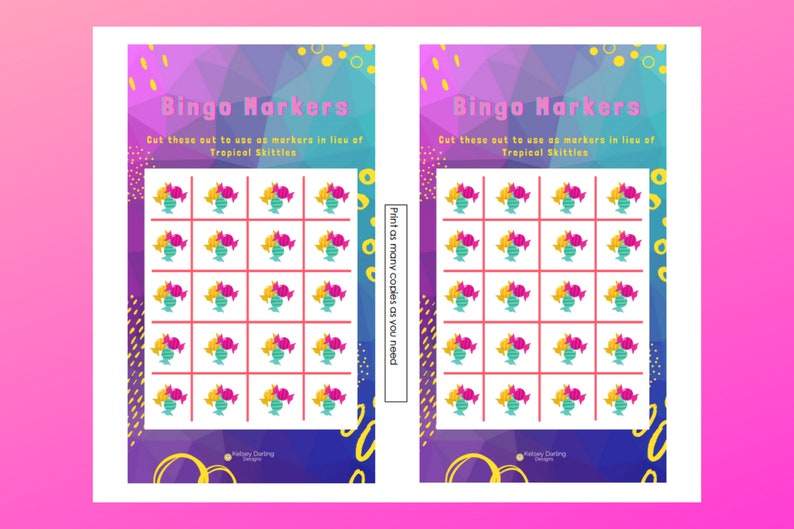 Tropical Bingo Kit- Printable PDF Download - Etsy