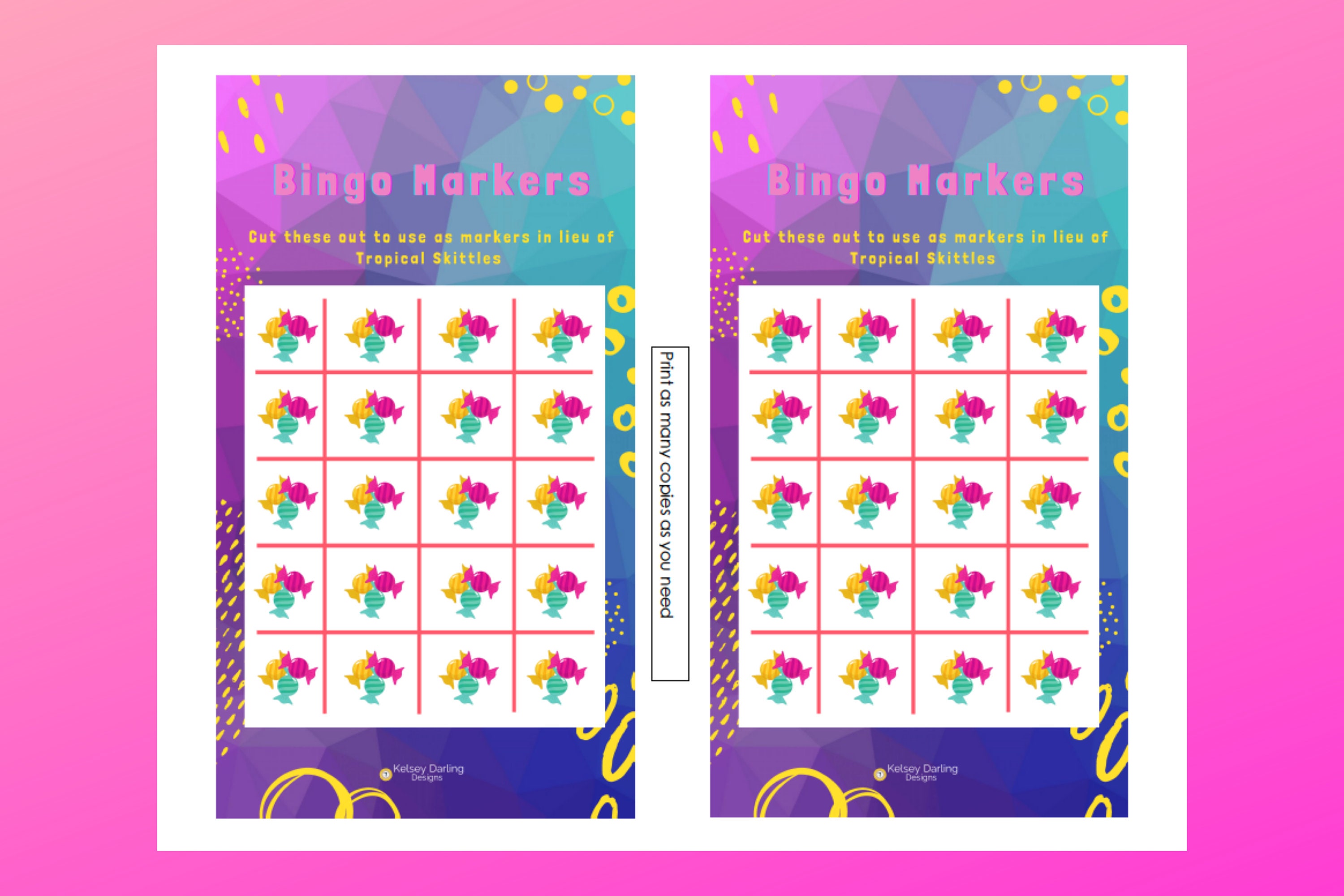 Tropical Bingo Kit- Printable PDF Download - Etsy