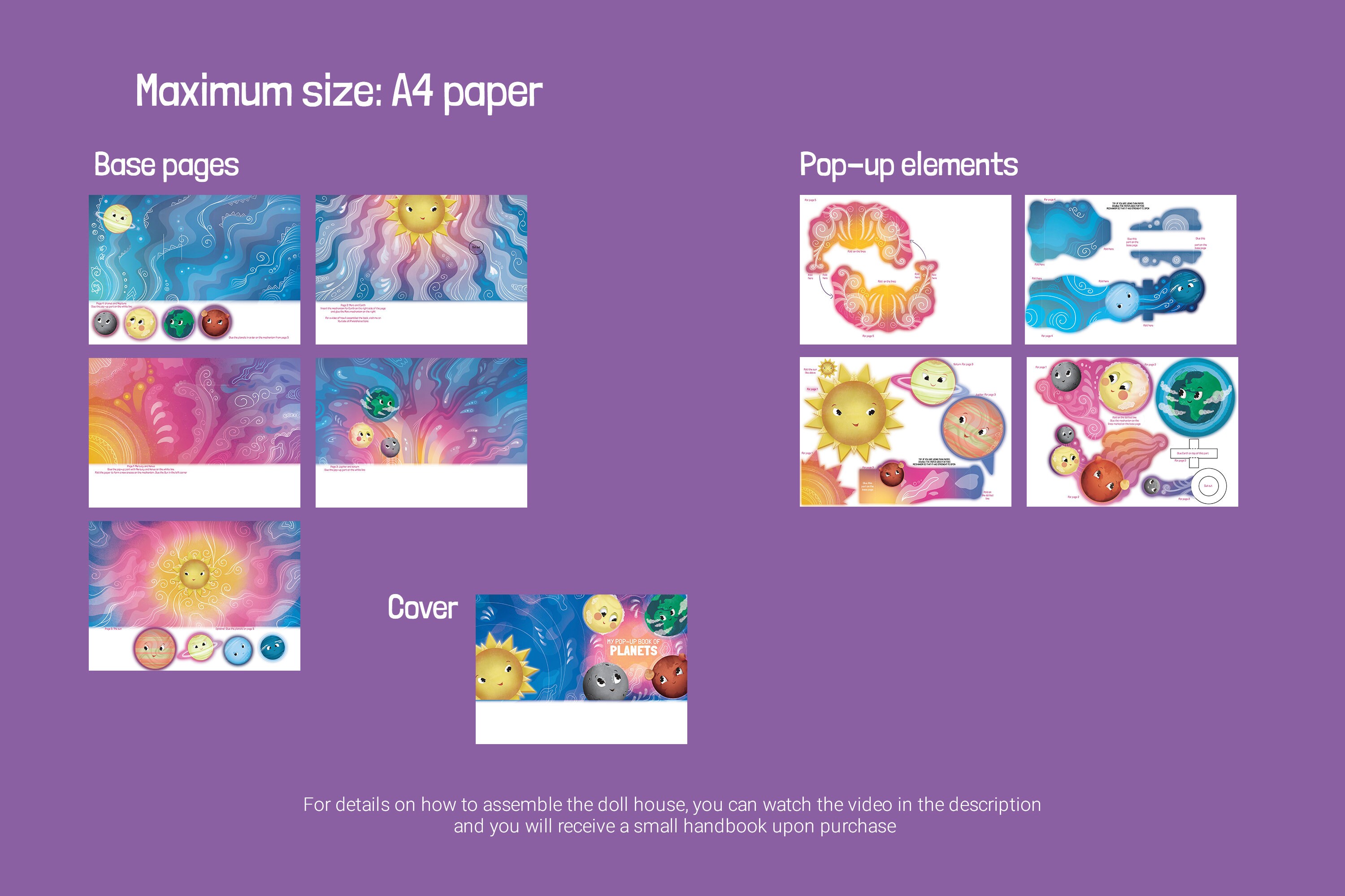 Planets Pop-up Book Diy Printable Template for Kids - Etsy UK