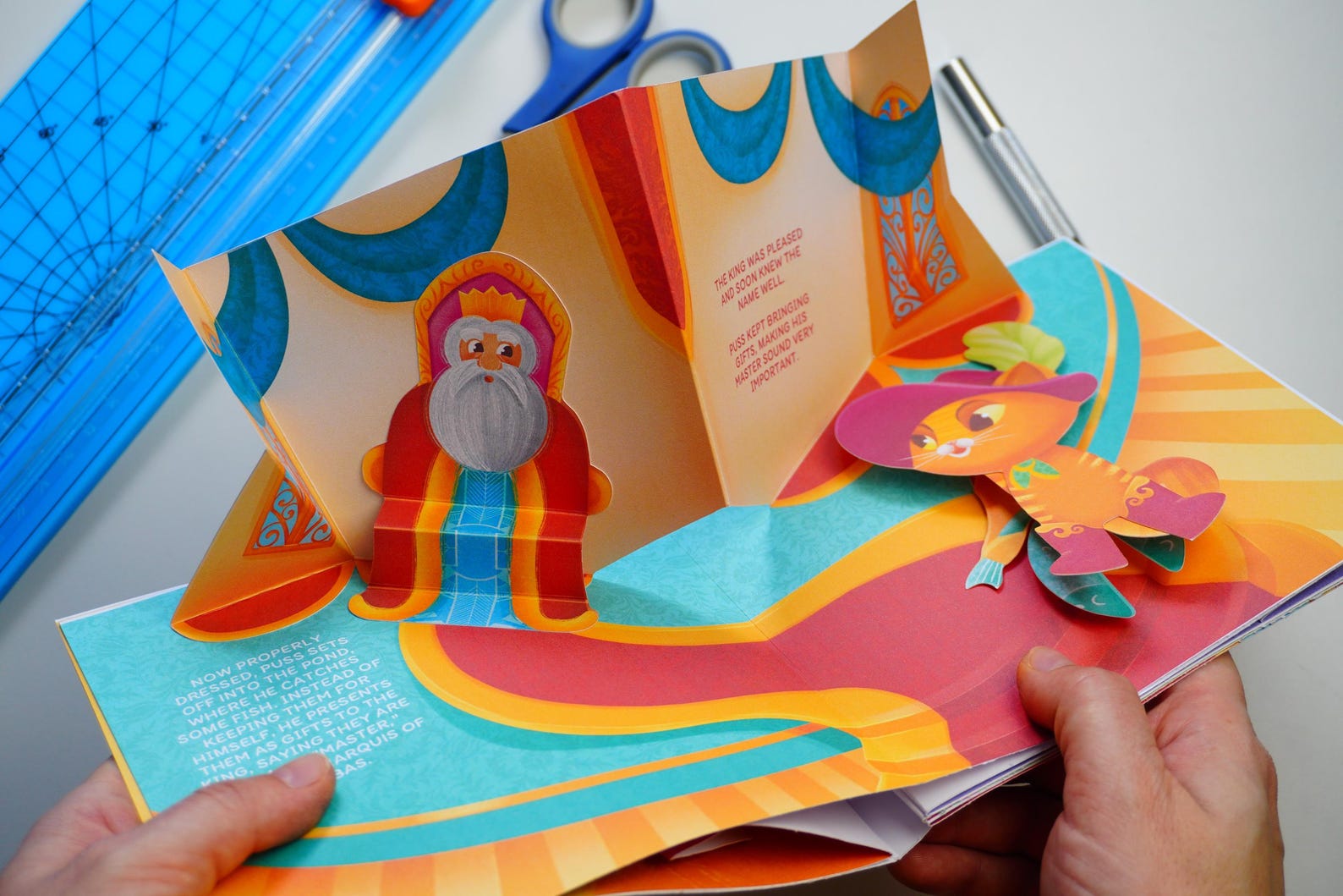 Puss in Boots Pop-up Book Kit for Kids, Story Book Making Kit, Paper ...