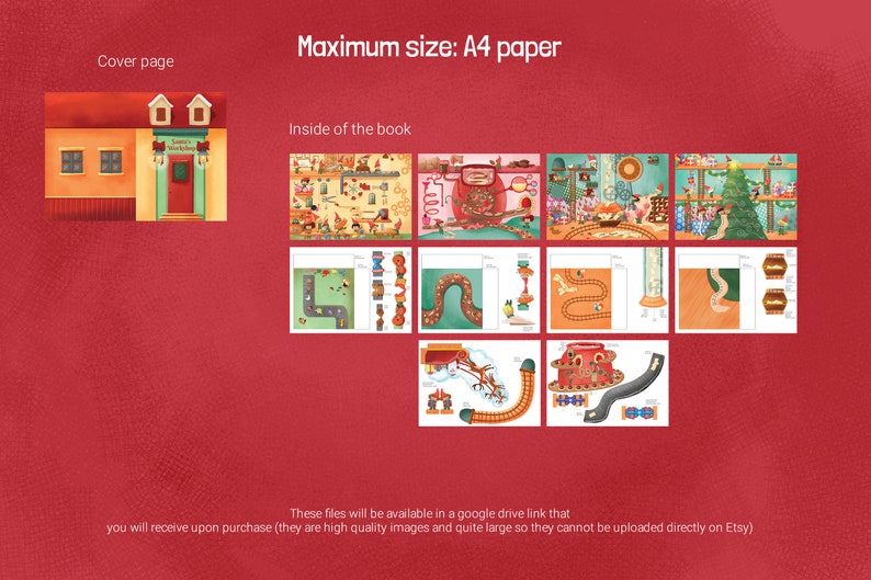 Santa's Workshop Christmas Papercraft for Kids and Adults - Etsy