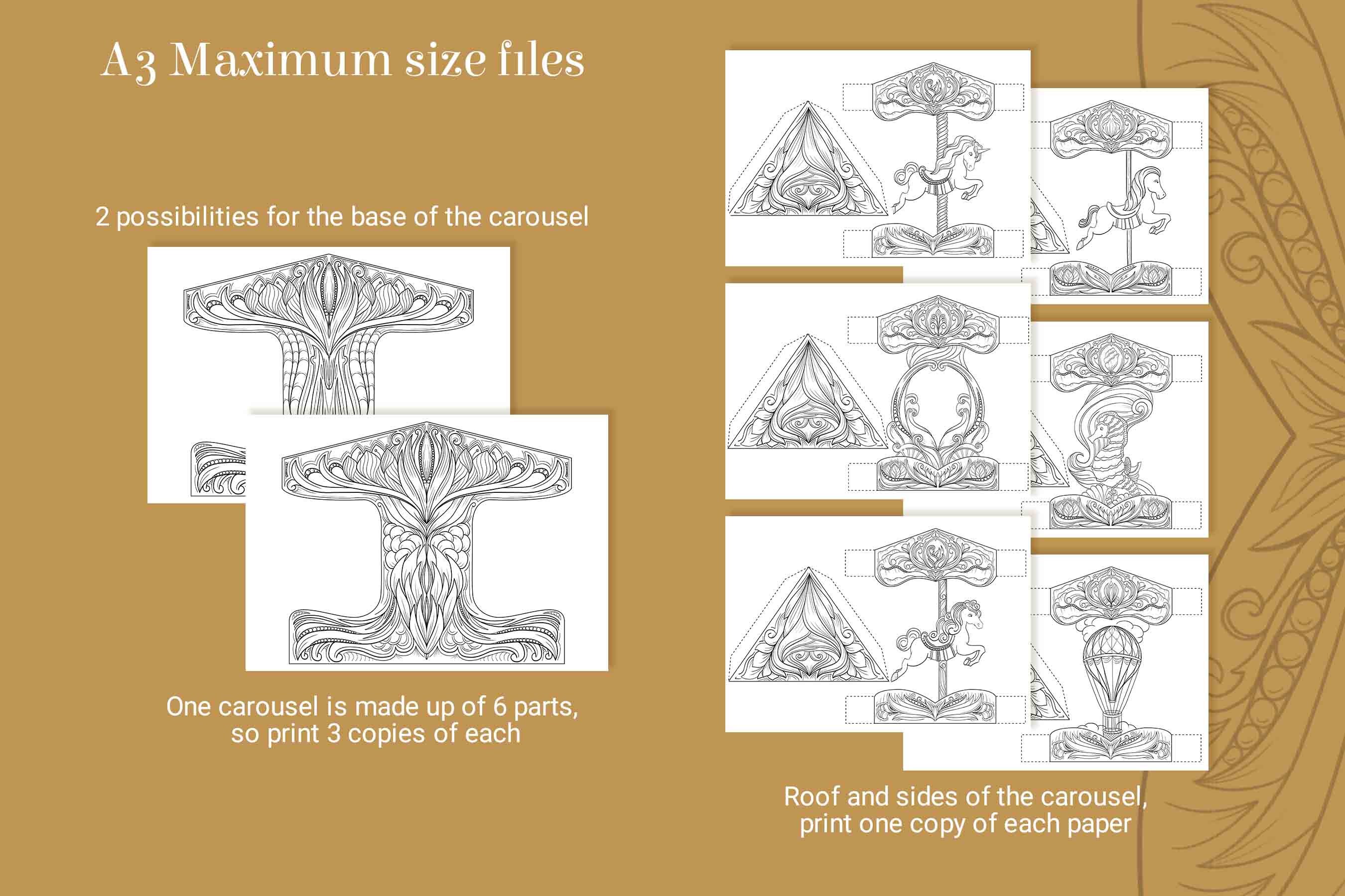 3d Paper Carousel Making Kit Carousel Pop up Card Papercraft - Etsy