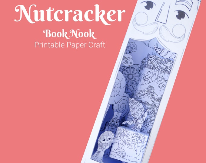 Nutcracker Book Nook: Coloring Paper Craft Kit (digital Download) - Etsy