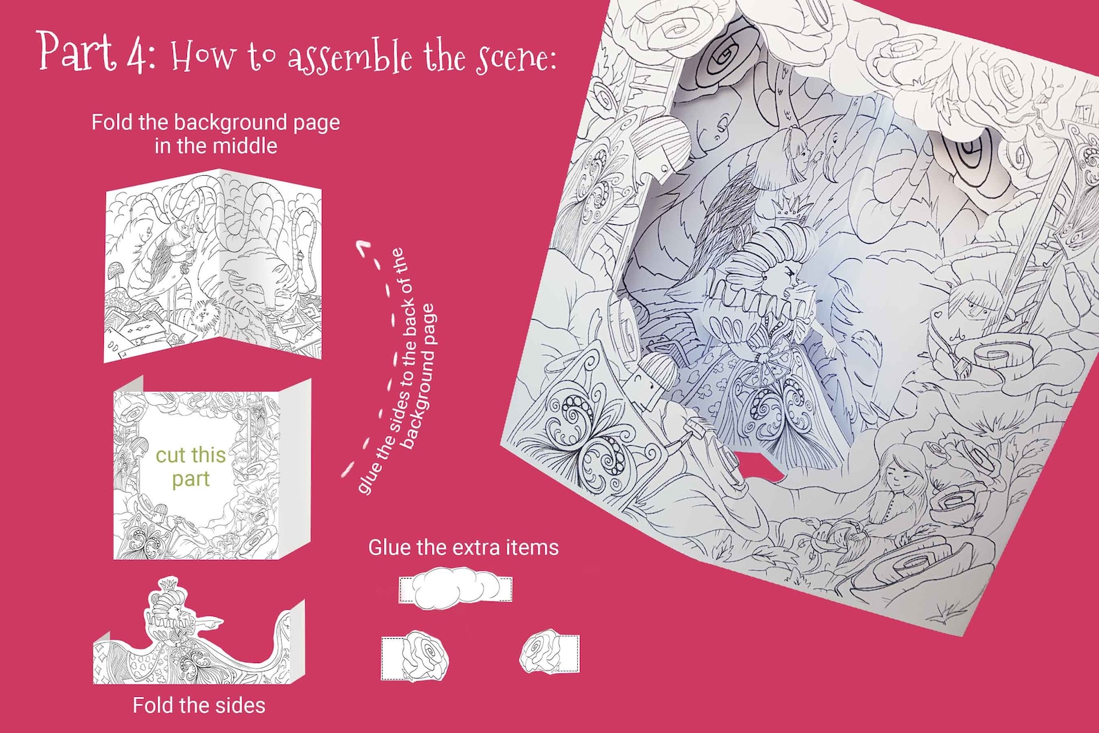 Alice in Wonderland Diy Pop up Book Project for Children and - Etsy Canada