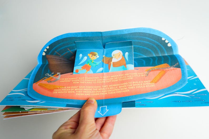 Pinocchio DIY Pop-up Book Kit: Printable Papercraft (digital Download ...