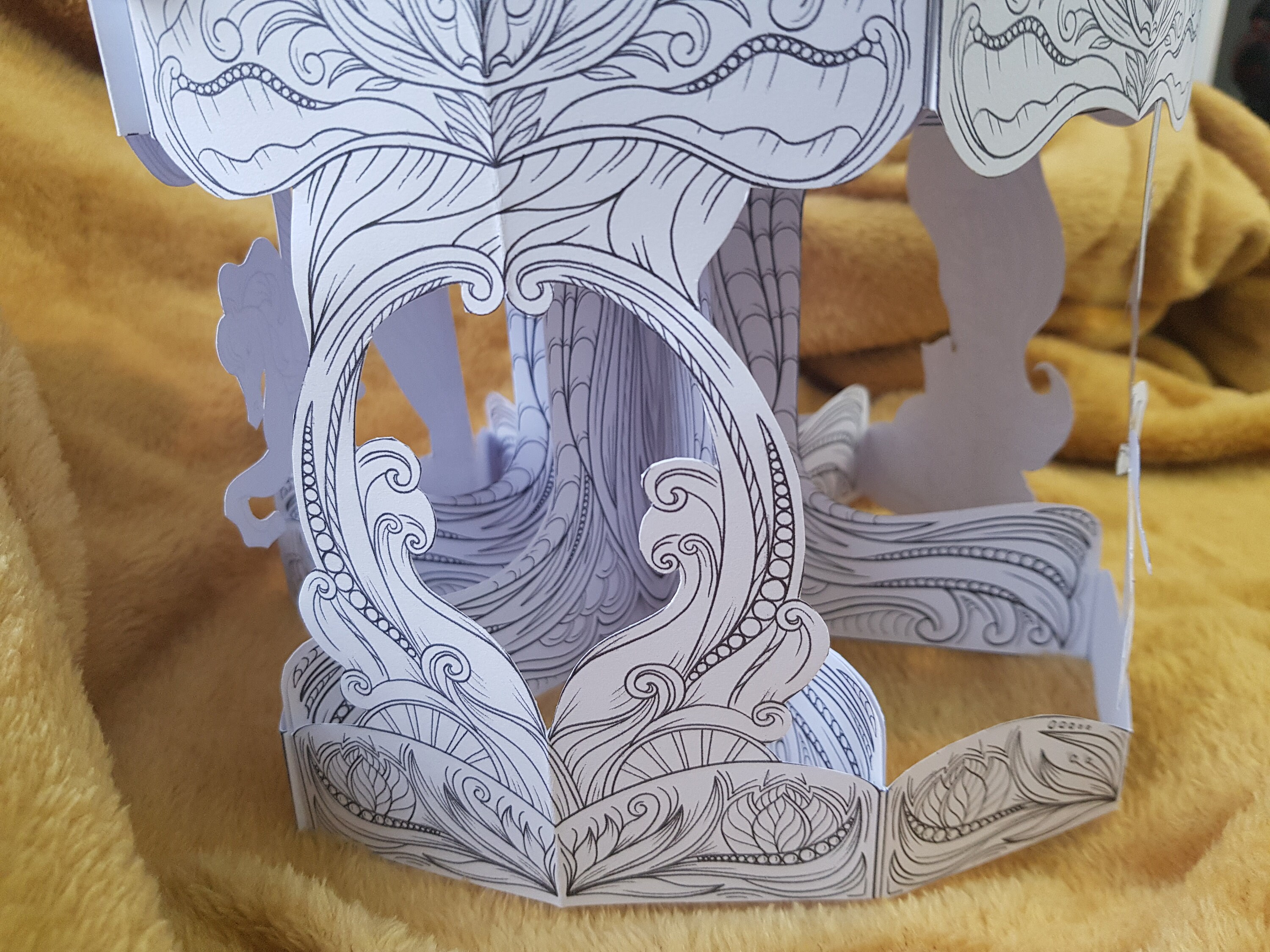 3d Paper Carousel Making Kit, Carousel Pop up Card Papercraft and ...