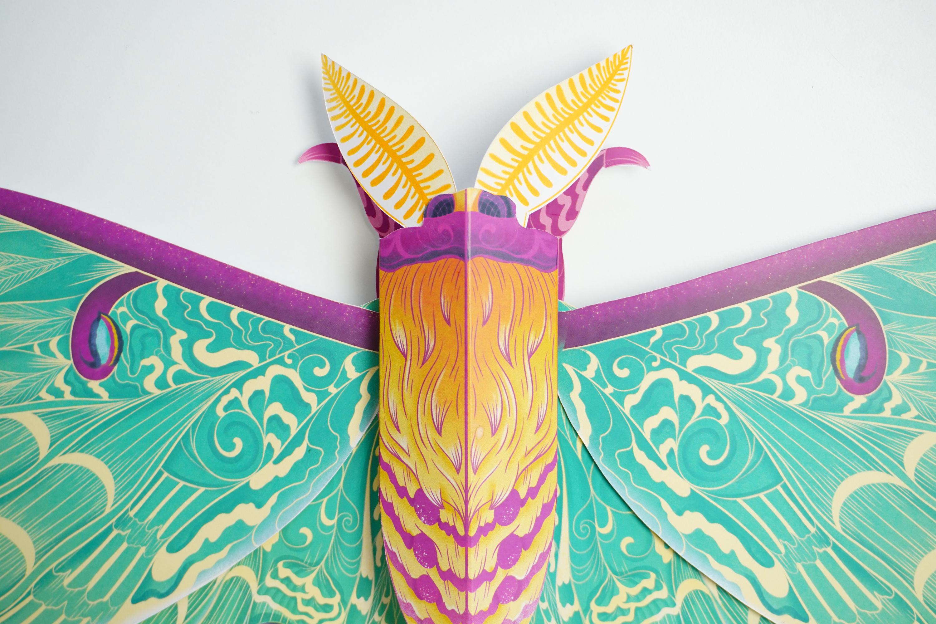 Luna Moth DIY Paper Craft: 3D Printable Template (digital Download) - Etsy
