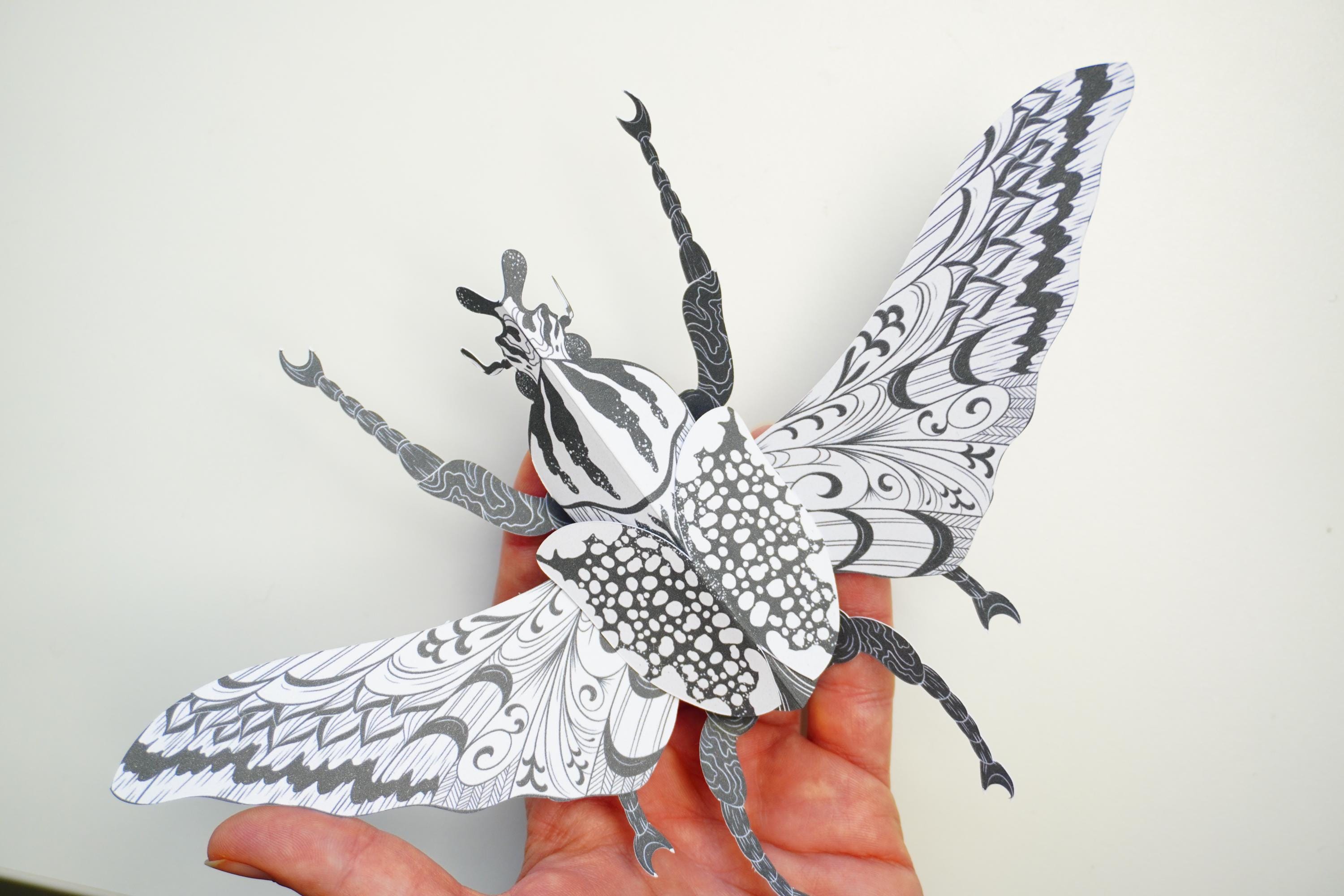 3D Goliath Beetle Paper Craft: DIY Printable Template (digital Download ...