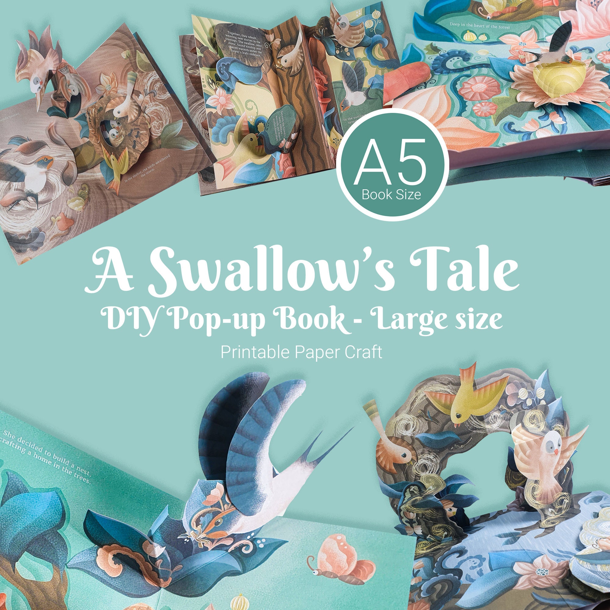 DIY Pop-up Book Kit for Adults, Larger Version, Kindness Book Printable ...