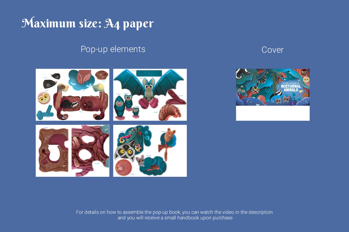 Animals Pop-up Book for Kids, Family Craft Activity, Paper Craft to ...