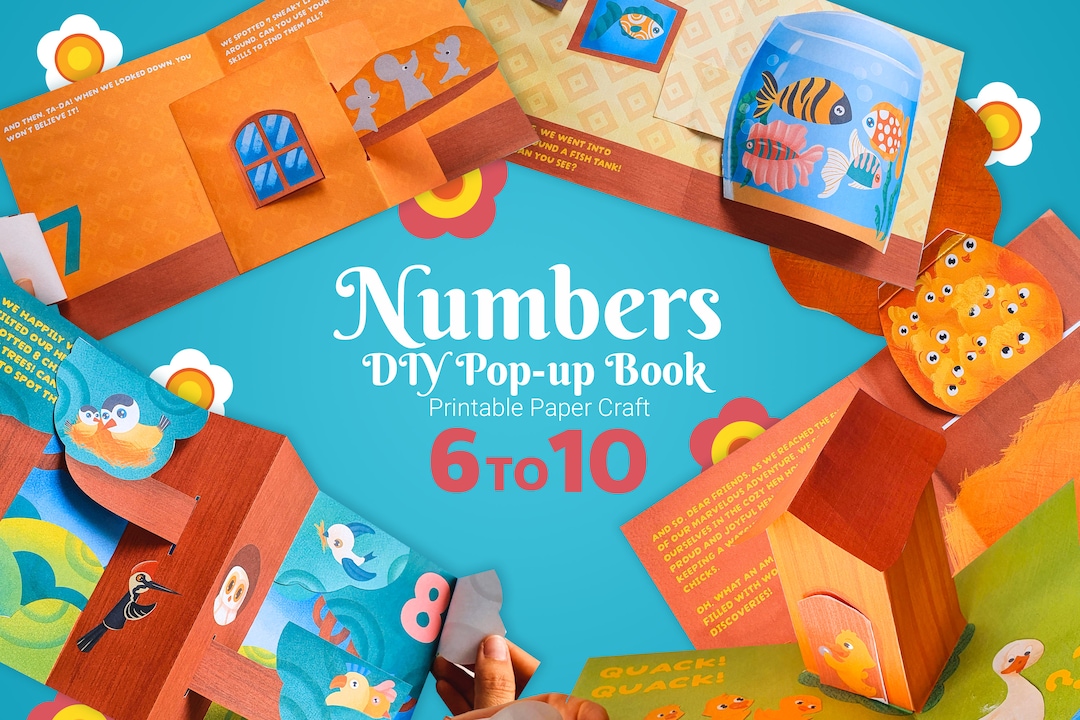 Numbers 6 to 10 Pop-up Book for Kids, Make Your Own Pop-up Book Paper ...