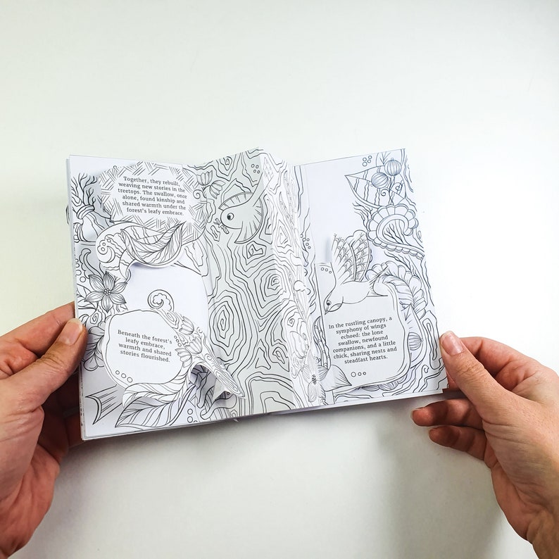 DIY Coloring Pop-up Book About Kindness, 3d Paper Craft, Make Your Own ...