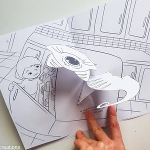 Diy Coloring Pop-up Book With Cute Monsters, Halloween Kids Project ...