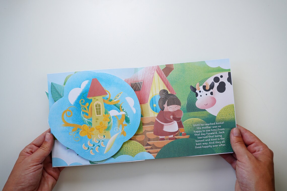 Libro pop-up fai-da-te di Jack e il fagiolo magico: lavoretto di carta ...