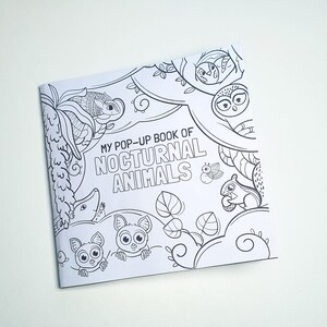 Night Animals Coloring Pop-up Book Creation Kit, Fun Coloring Kids ...
