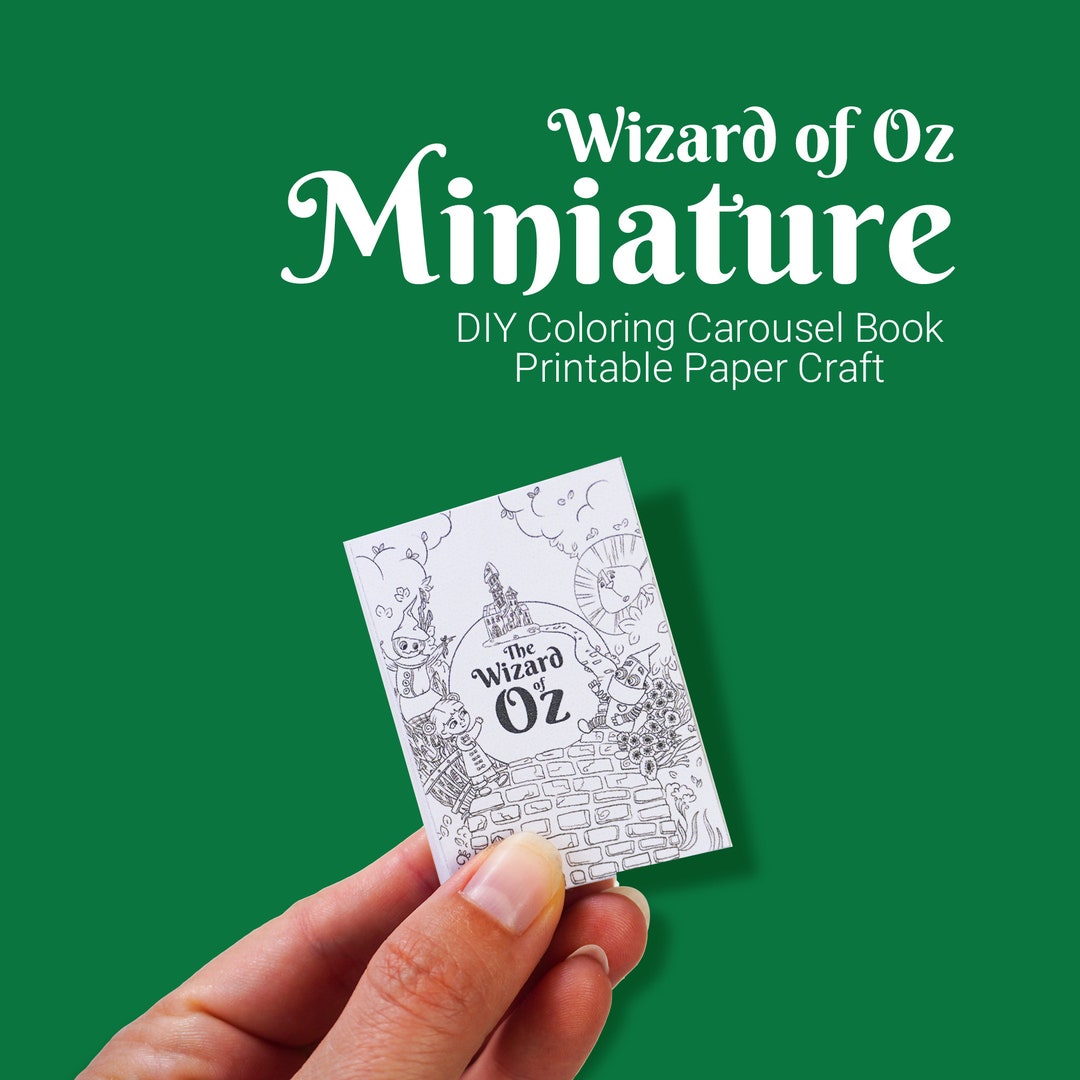 Wizard of Oz DIY Miniature Coloring Paper Craft, Make Your Own ...