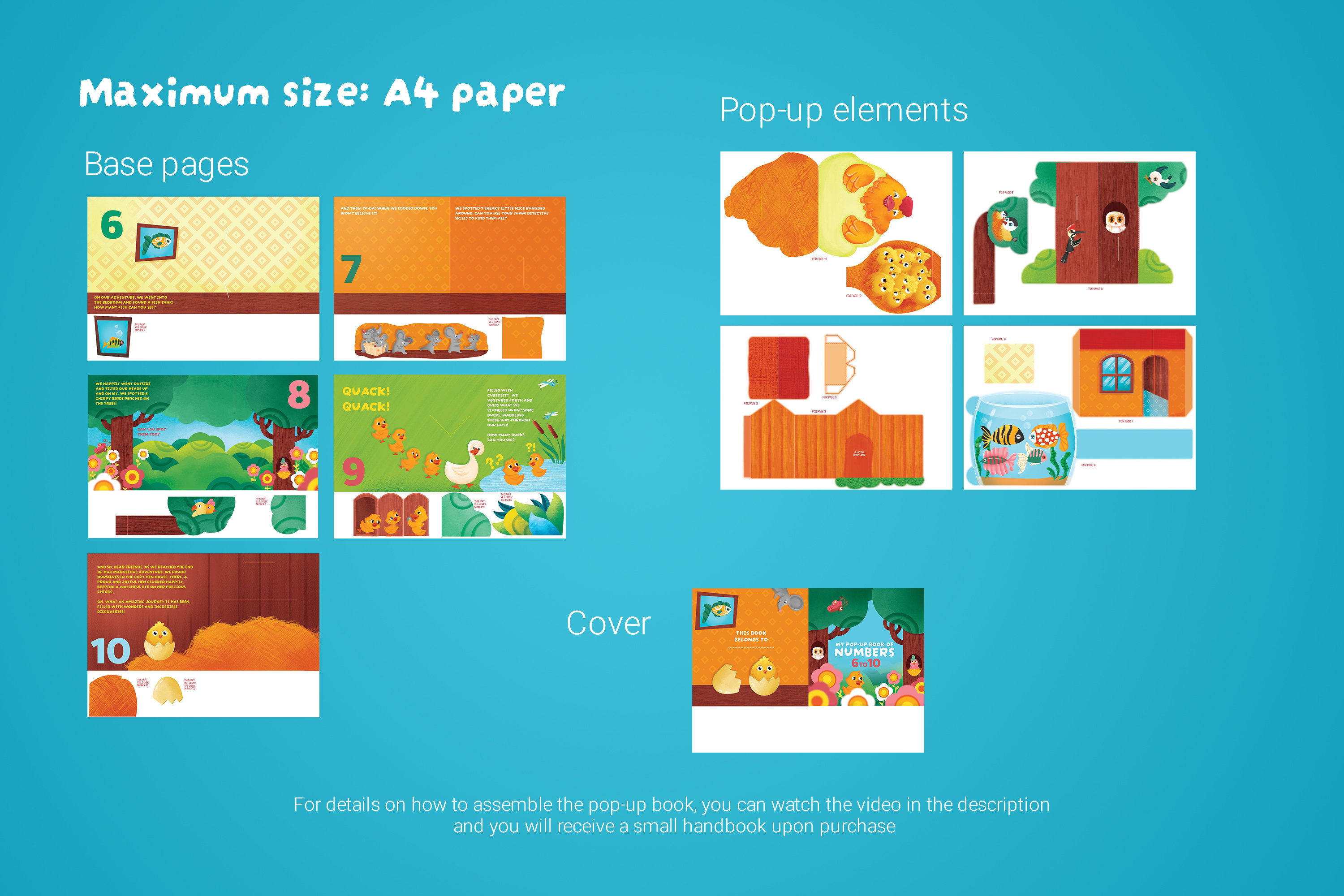 Numbers 6 to 10 Pop-up Book for Kids, Make Your Own Pop-up Book Paper ...