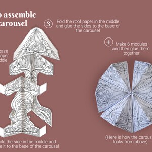 3d Paper Carousel Making Kit, Carousel Pop up Card Papercraft and ...