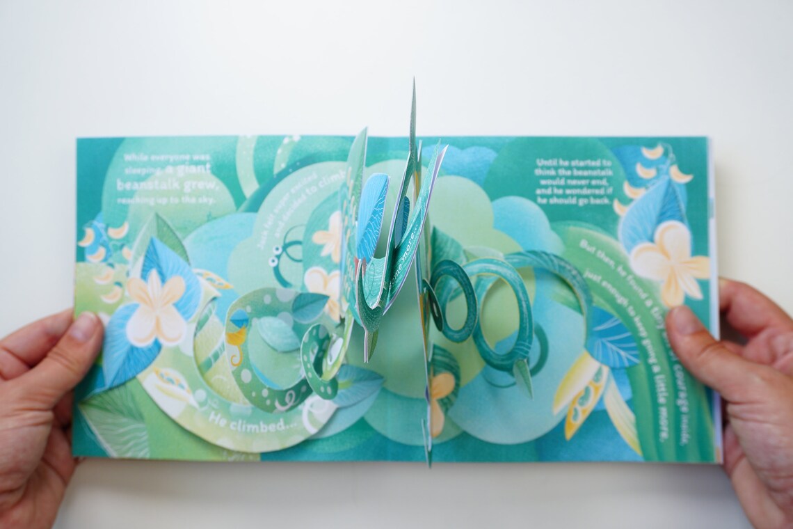Libro pop-up fai-da-te di Jack e il fagiolo magico: lavoretto di carta ...
