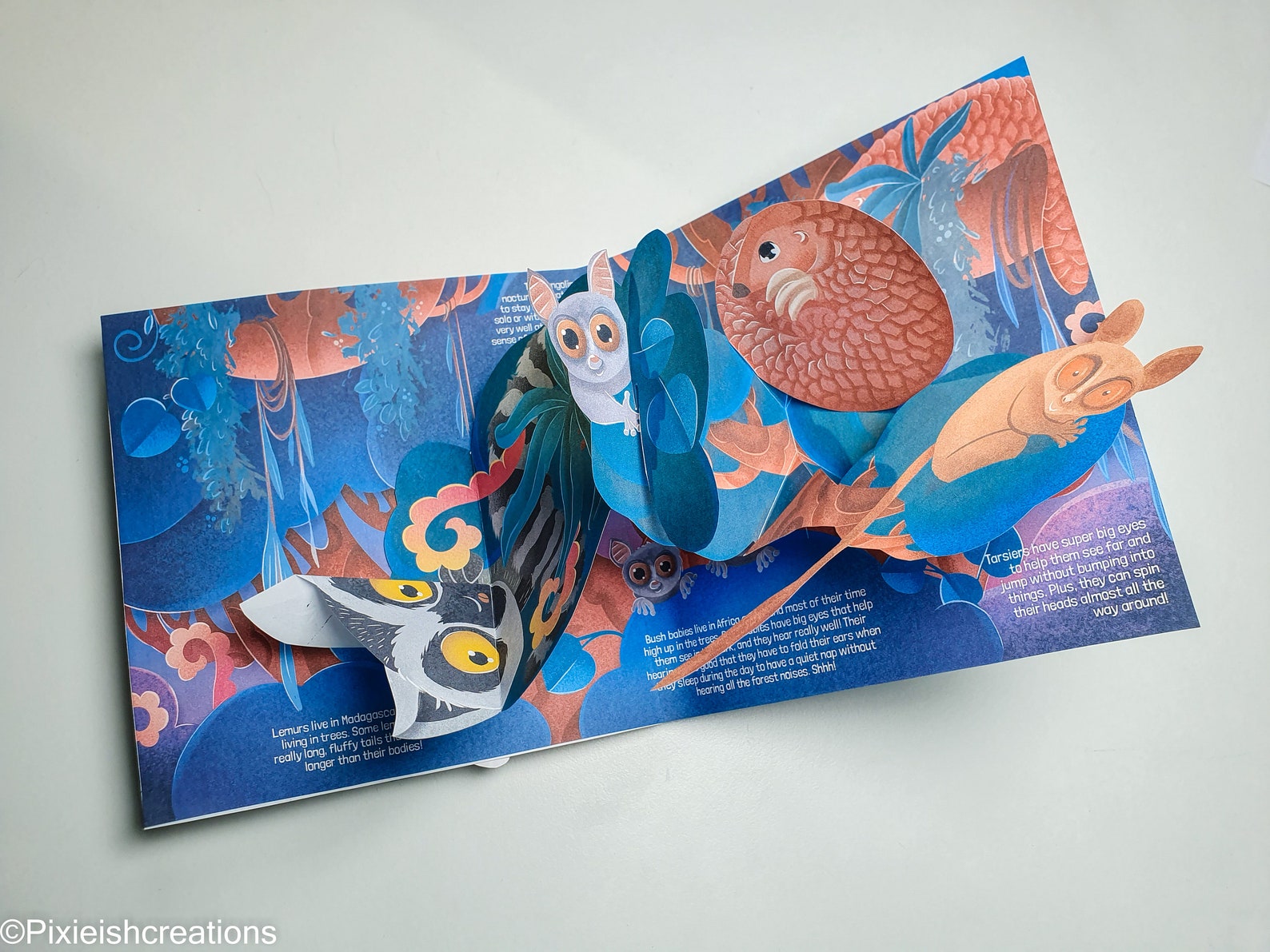 Animals Pop-up Book for Kids, Family Craft Activity, Paper Craft to ...