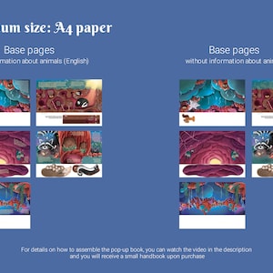 Animals Pop-up Book for Kids, Family Craft Activity, Paper Craft to ...