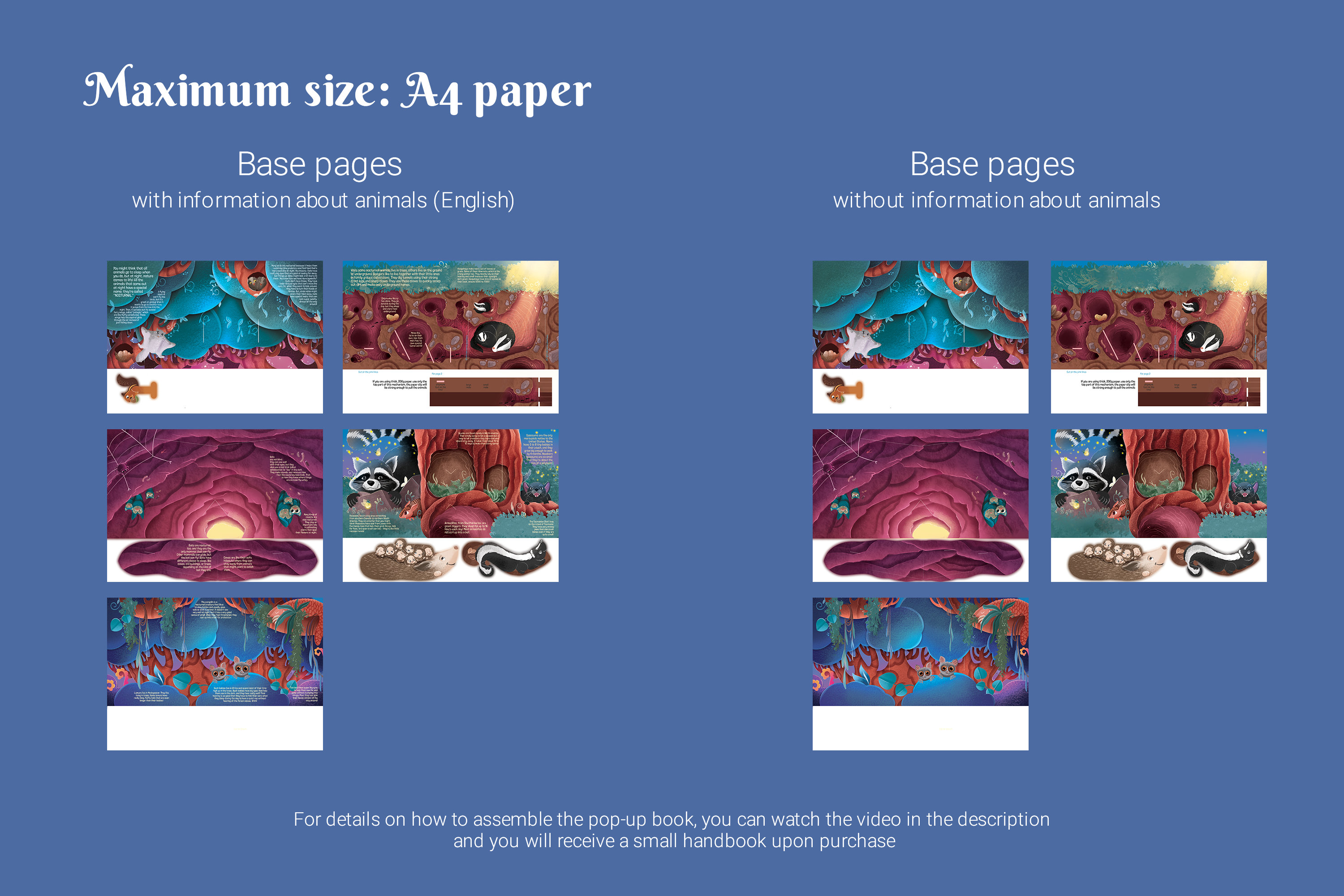 Animals Pop-up Book for Kids, Family Craft Activity, Paper Craft to ...