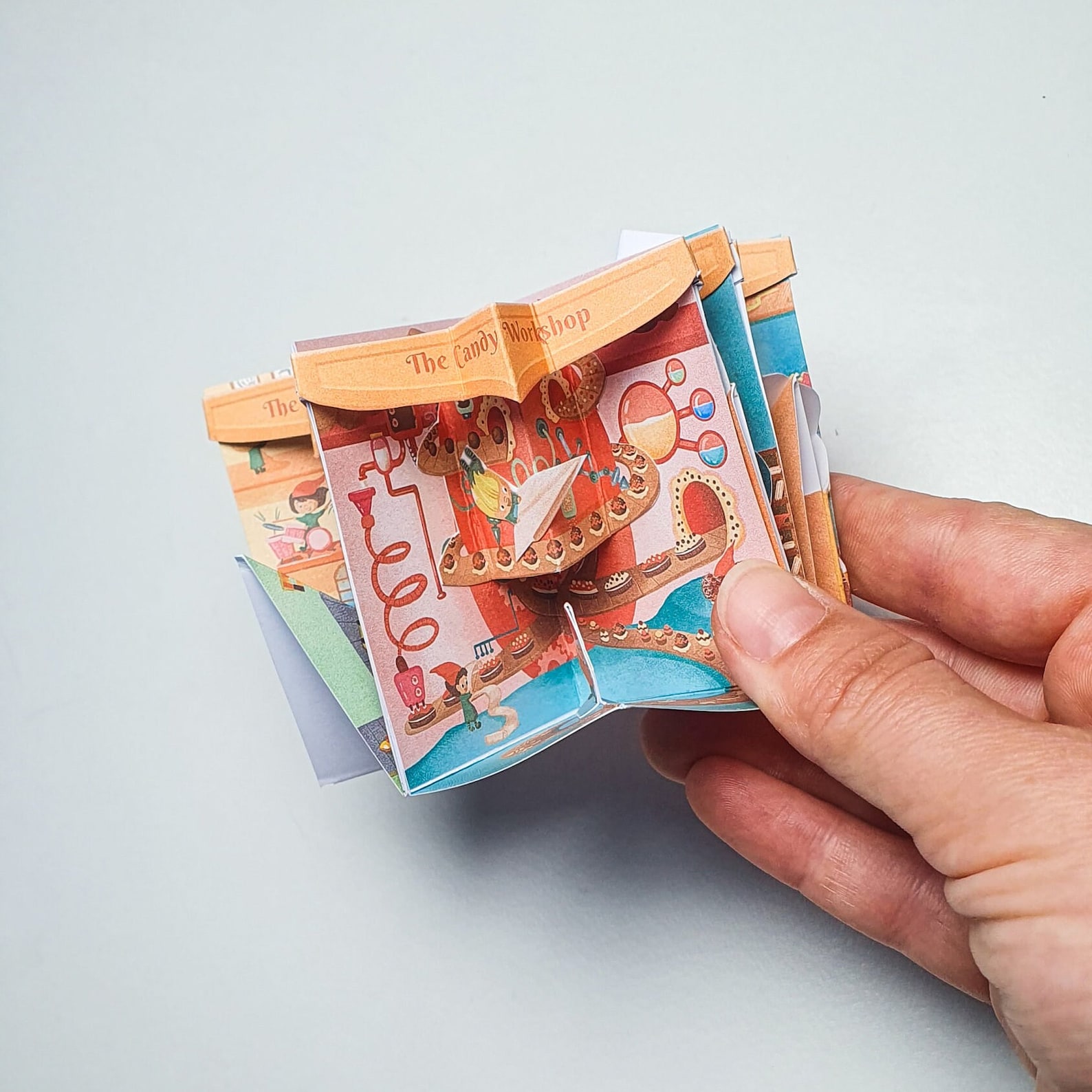 Santa's Workshop Miniature Book Kit, 3D Paper House (digital Download ...