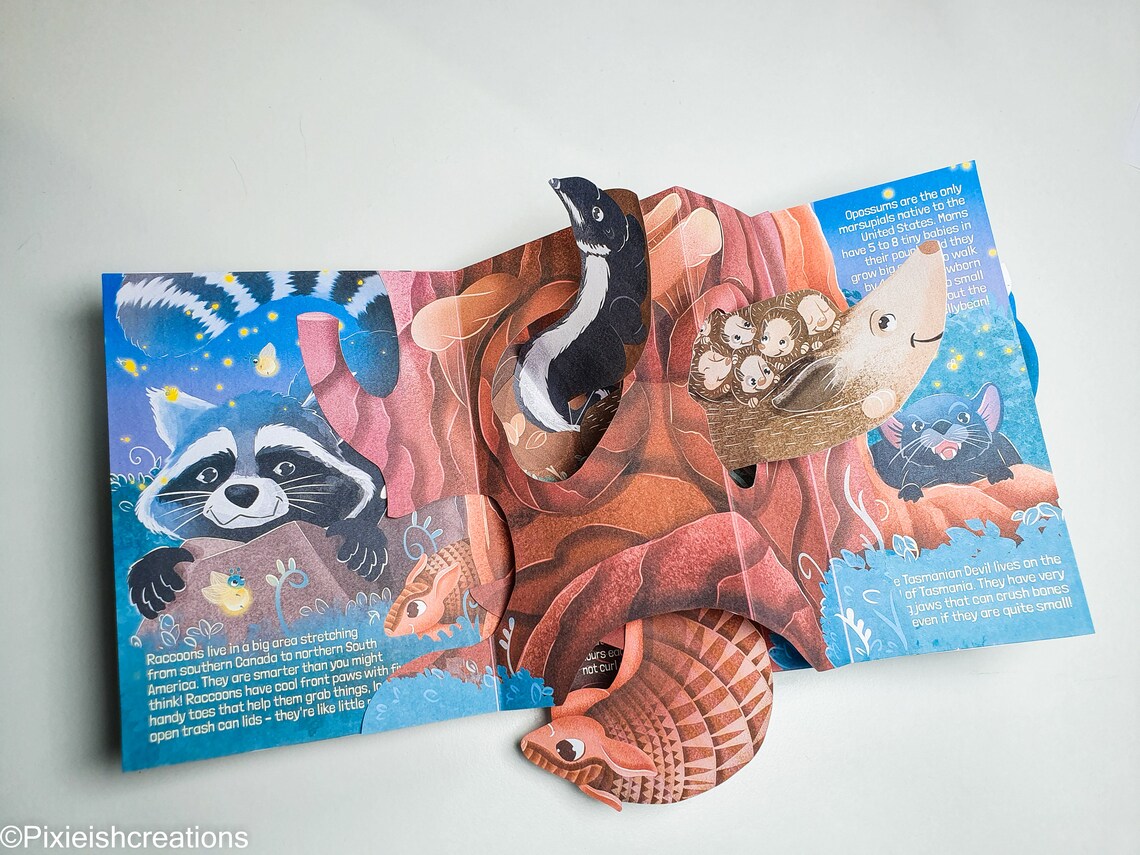 Animals Pop-up Book for Kids, Family Craft Activity, Paper Craft to ...