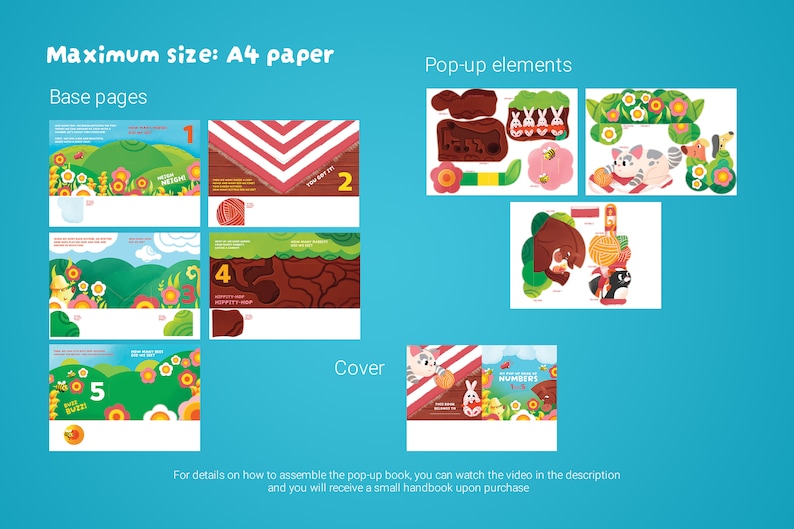 Numbers 1 to 5 Pop-up Book for Kids, Make Your Own Pop-up Book Paper ...