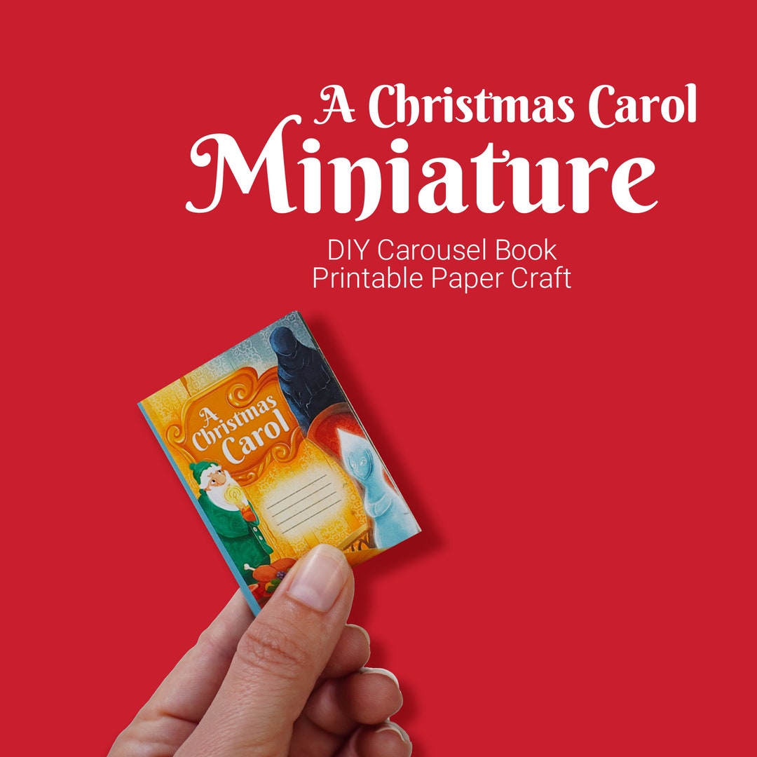 Christmas Carol Miniature Carousel Book: DIY Paper Craft (digital ...