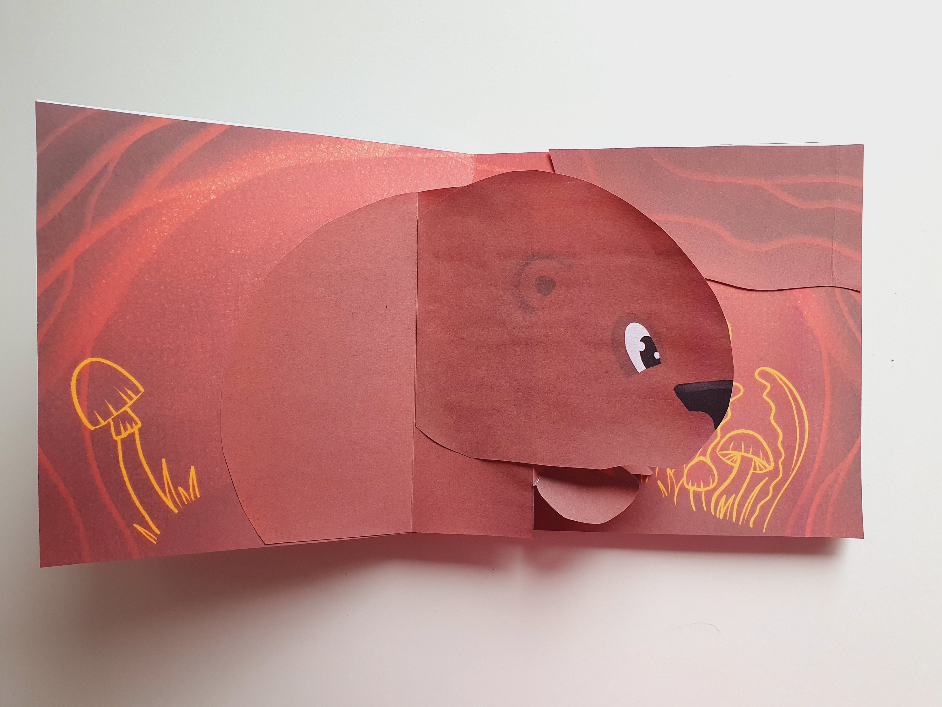 Forest Animals Diy Interactive Book for Kids, Pop-up Book Papercraft ...