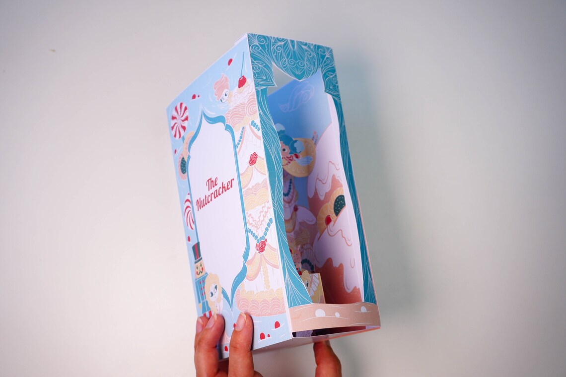 The Nutcracker Paper Book Nook Printable Kit for Children and Adults ...