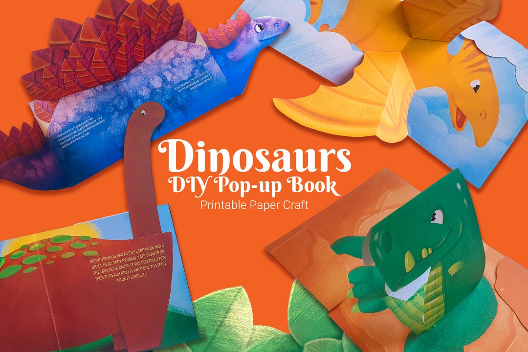Dinosaurs DIY Pop-up Book: Printable Papercraft (digital Download) - Etsy