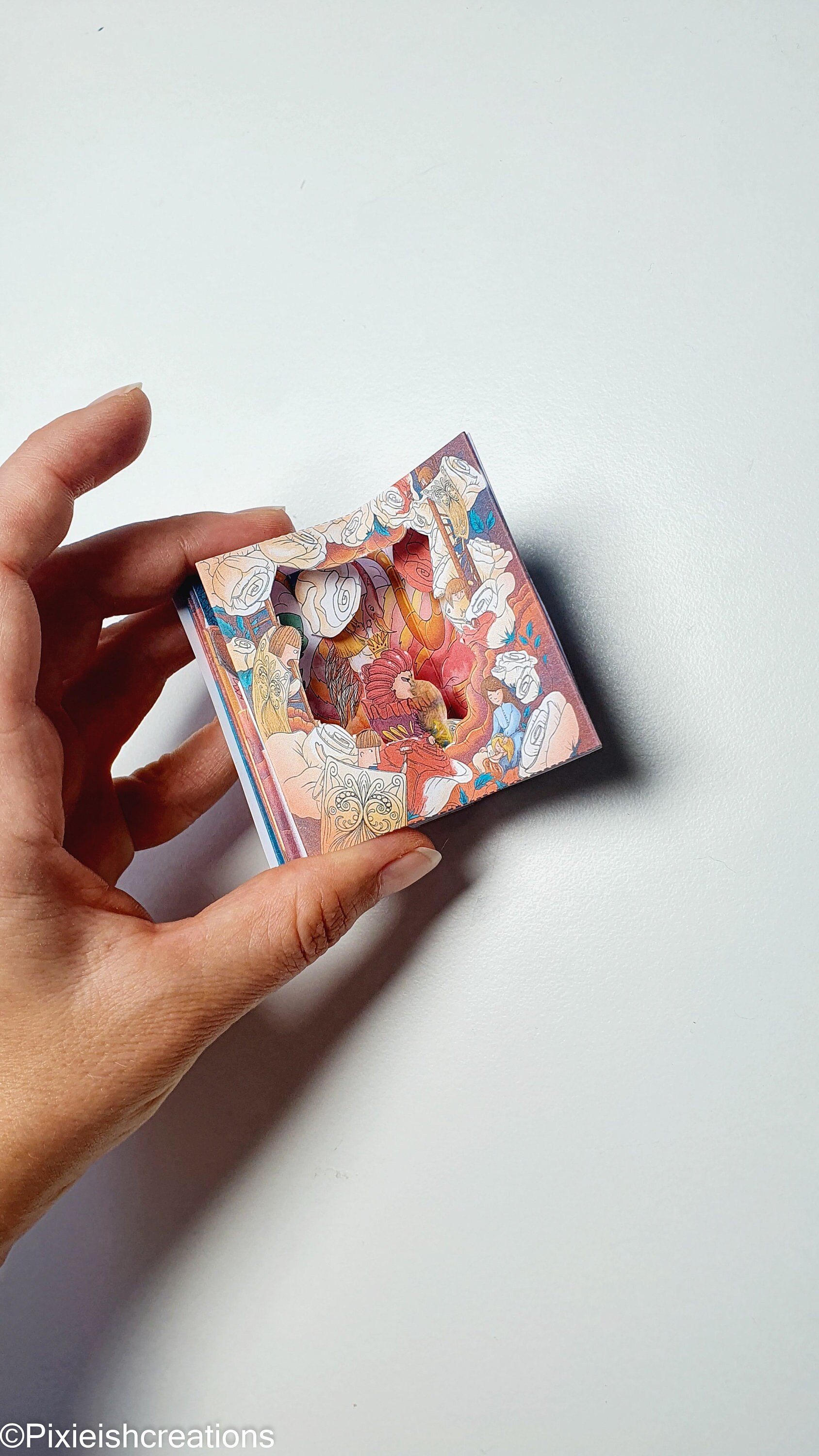 Alice in Wonderland Miniature Carousel Book Kit: DIY Paper Craft ...
