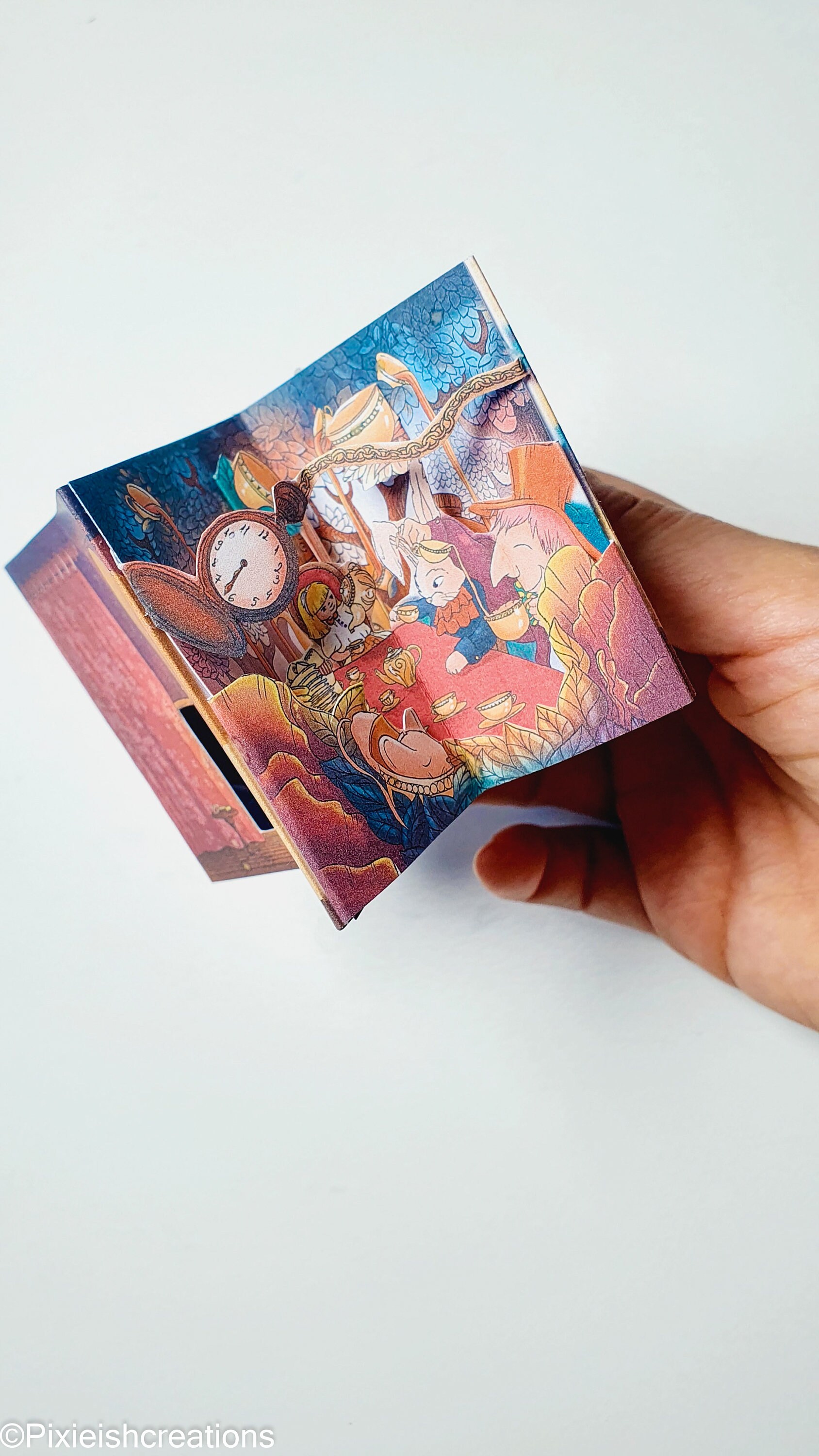 Alice in Wonderland Miniature Carousel Book Kit: DIY Paper Craft ...