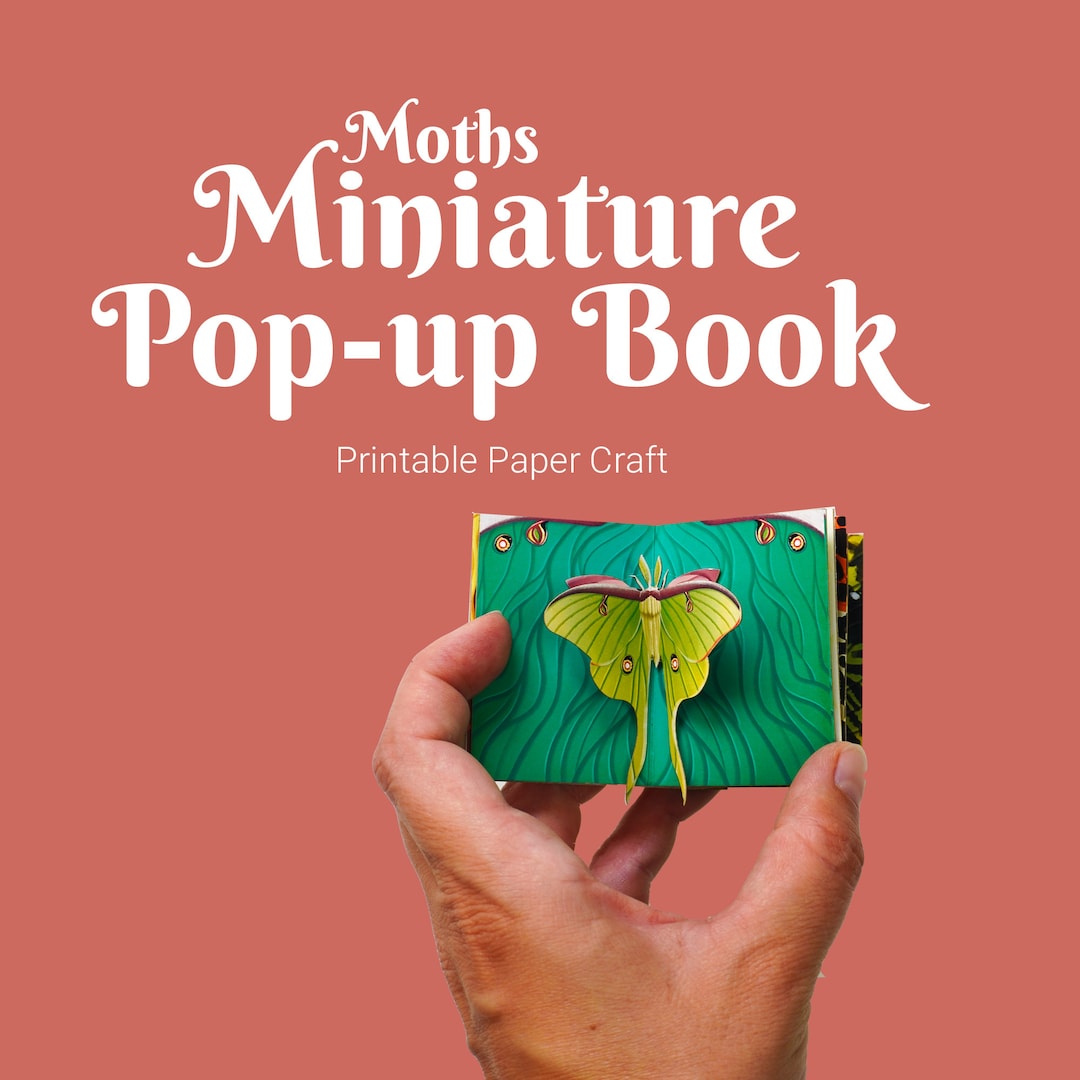 Moths Miniature Pop-up Book: DIY Paper Craft Template (digital Download) - Etsy