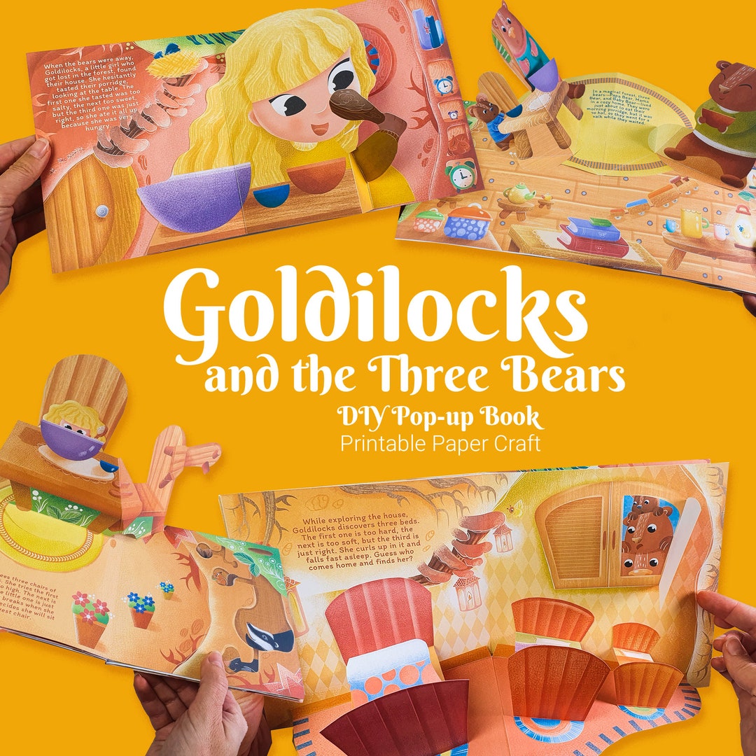 Goldilocks and the Three Bears, DIY Pop-up Book for Children, Printable ...