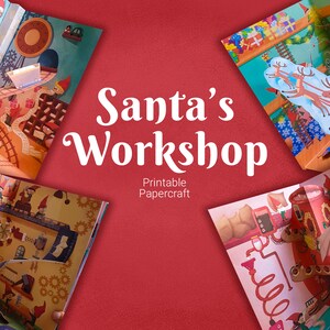Santa's Workshop Christmas Papercraft for Kids and Adults - Etsy