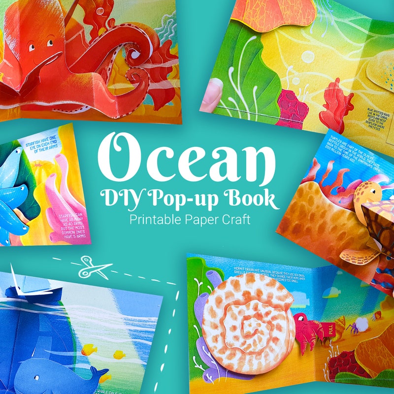 Cardboard Ocean Animals - Etsy