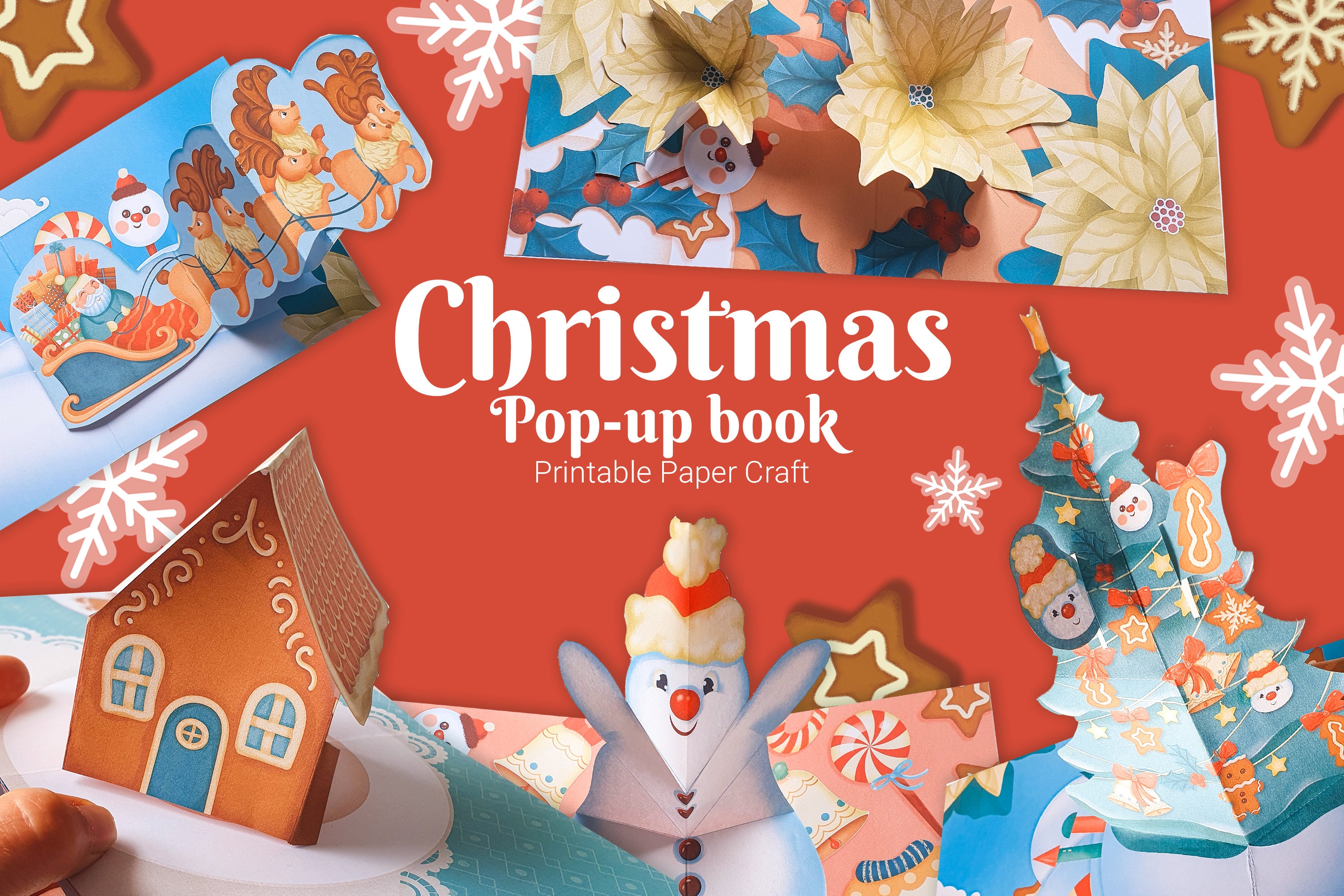 Christmas DIY Pop-up Book Kit, Winter Paper Craft, Fun 3d Origami ...