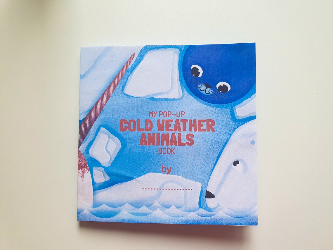 Winter Animals 3d Diy Pop-up Book for Kids, Learn Cold Climate Animals ...
