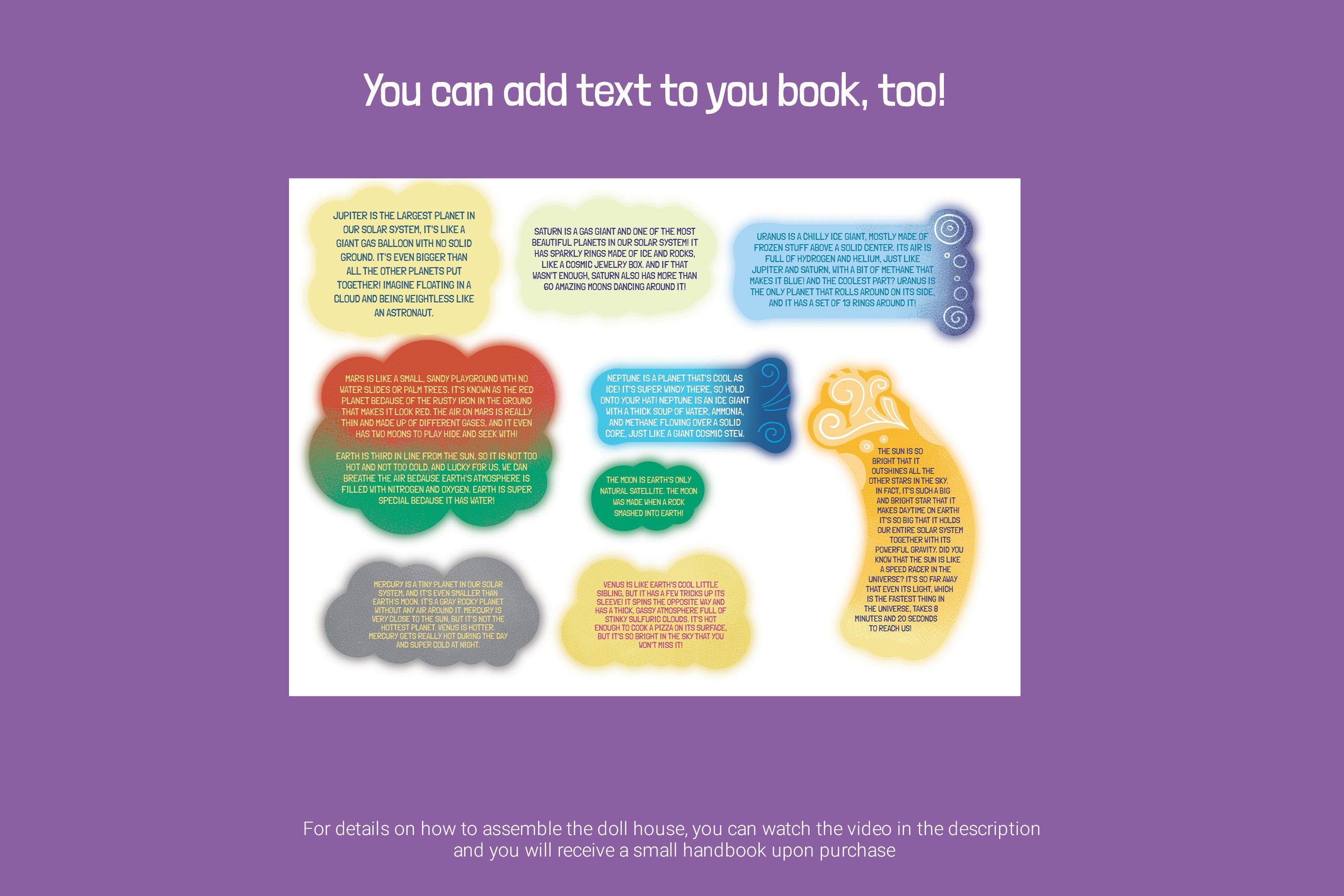 Planets Pop-up Book Diy Printable Template for Kids - Etsy UK