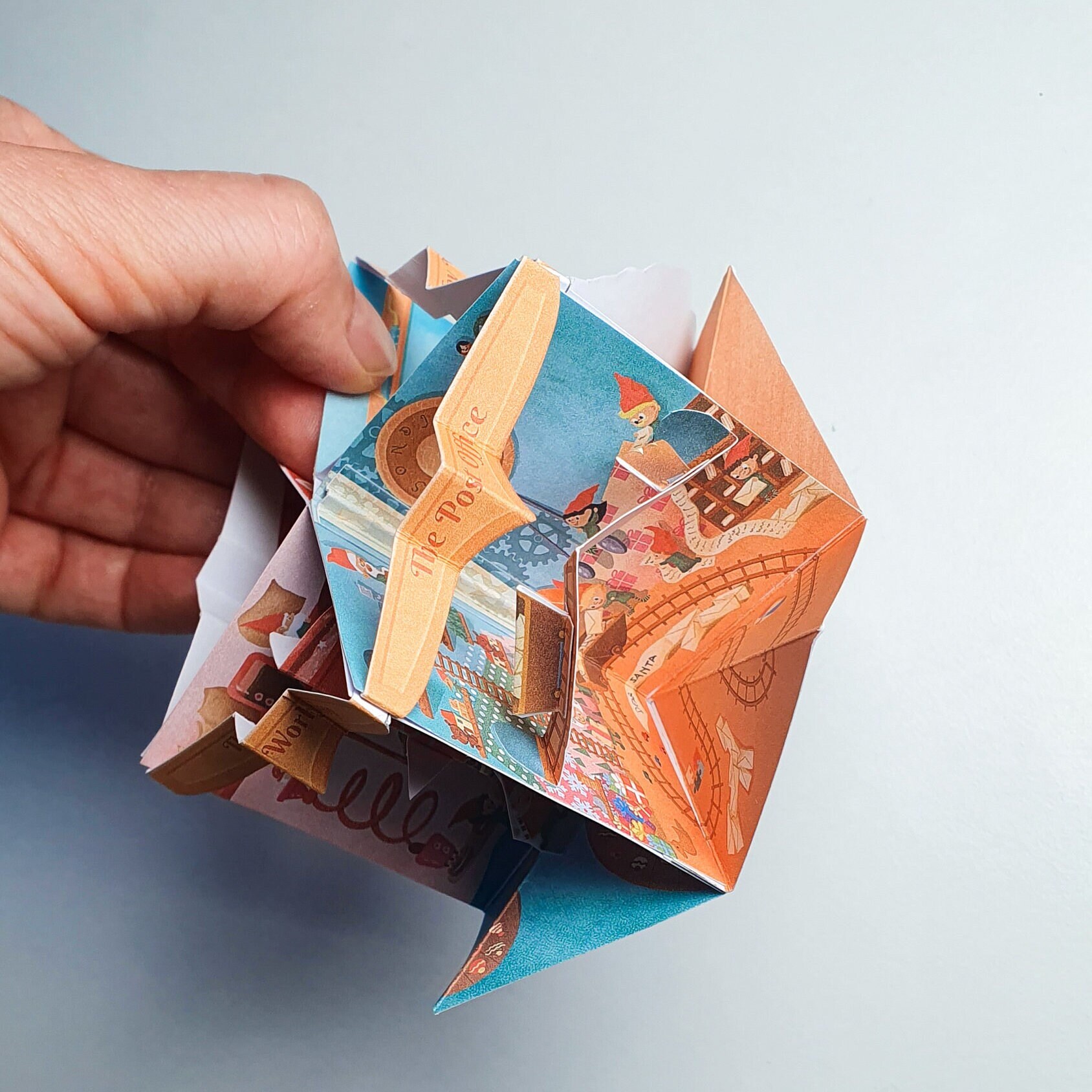 Santa's Workshop Miniature Book Kit, 3D Paper House (digital Download ...